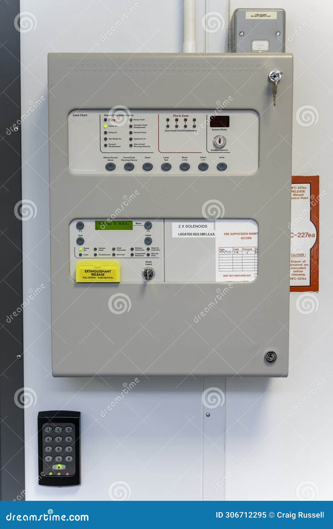 Fire Suppression System Control Panel Stock Image - Image of atomic ...
