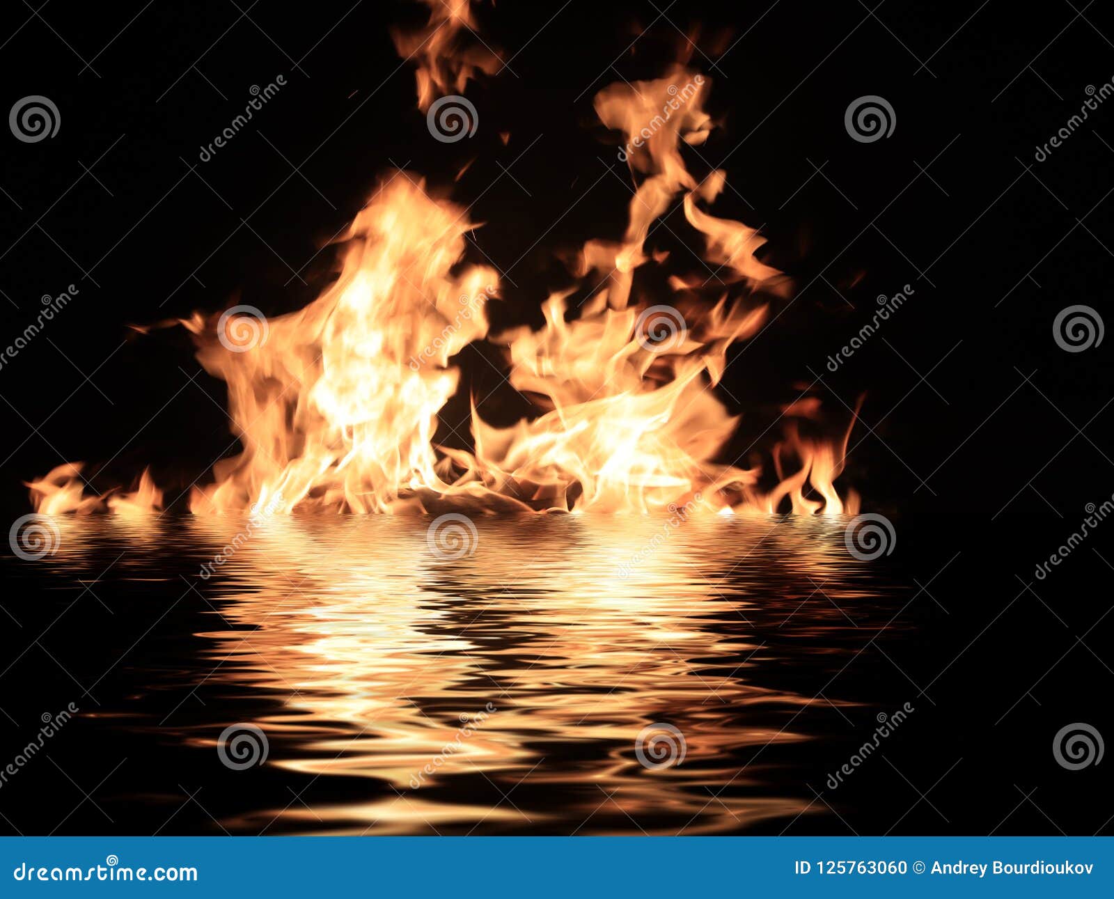 Fire on the surface of oil stock photo. Image of construction - 125763060