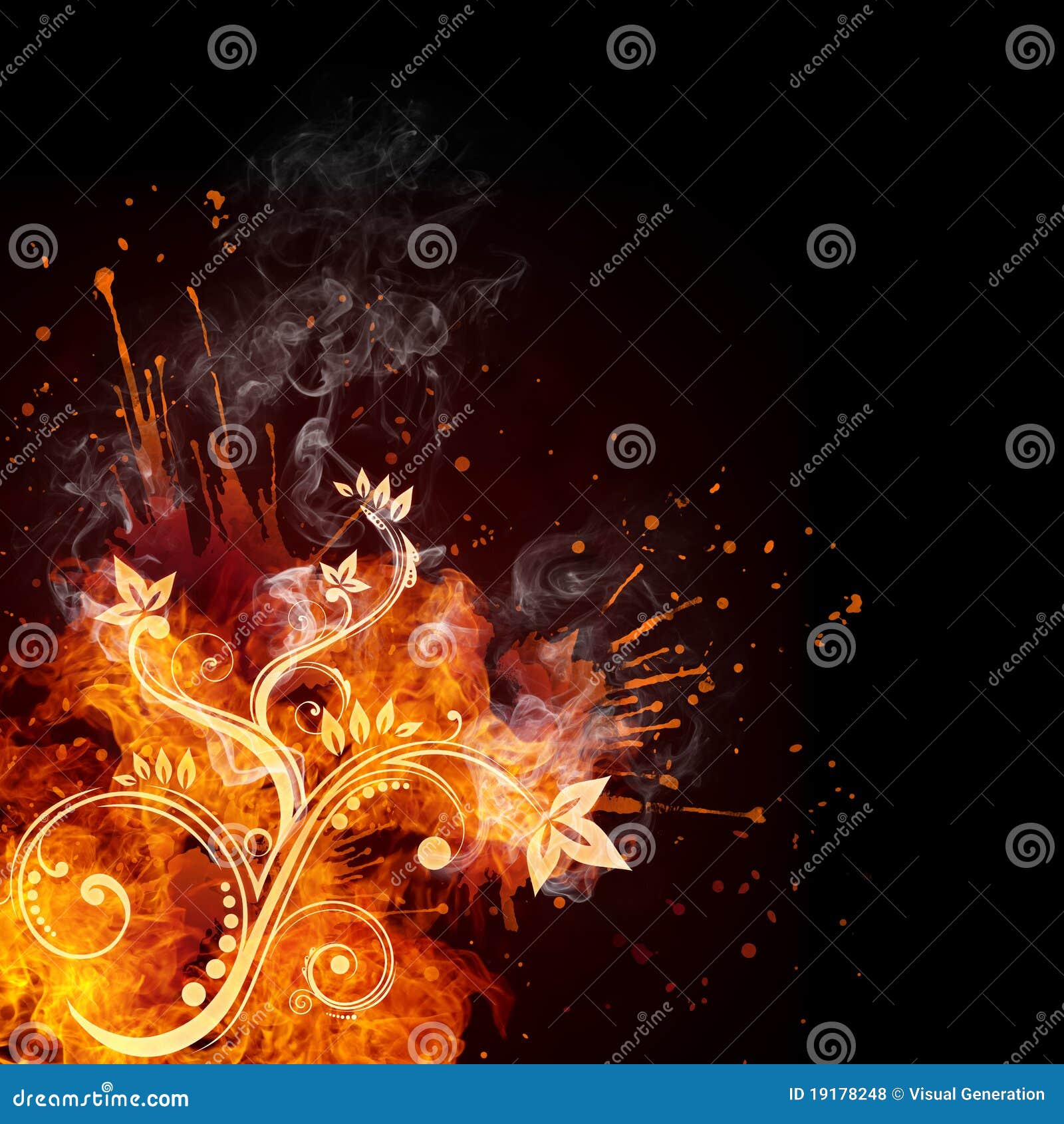Fire Swirl stock illustration. Illustration of heat, smoke - 19178248