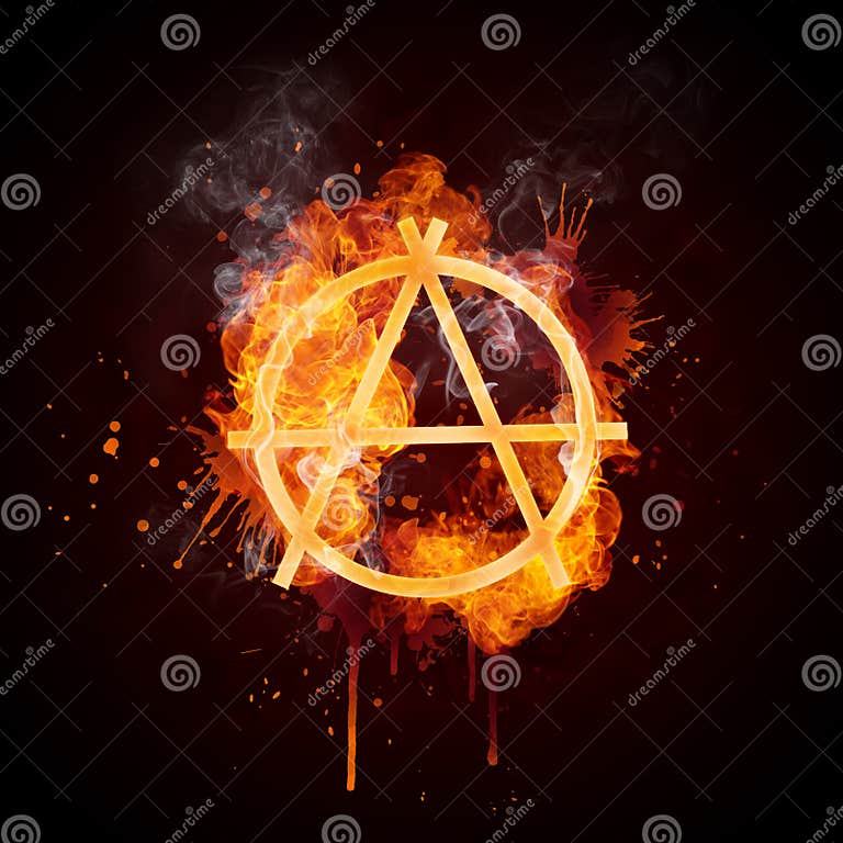 Fire Swirl Anarchy stock illustration. Illustration of element - 19227659