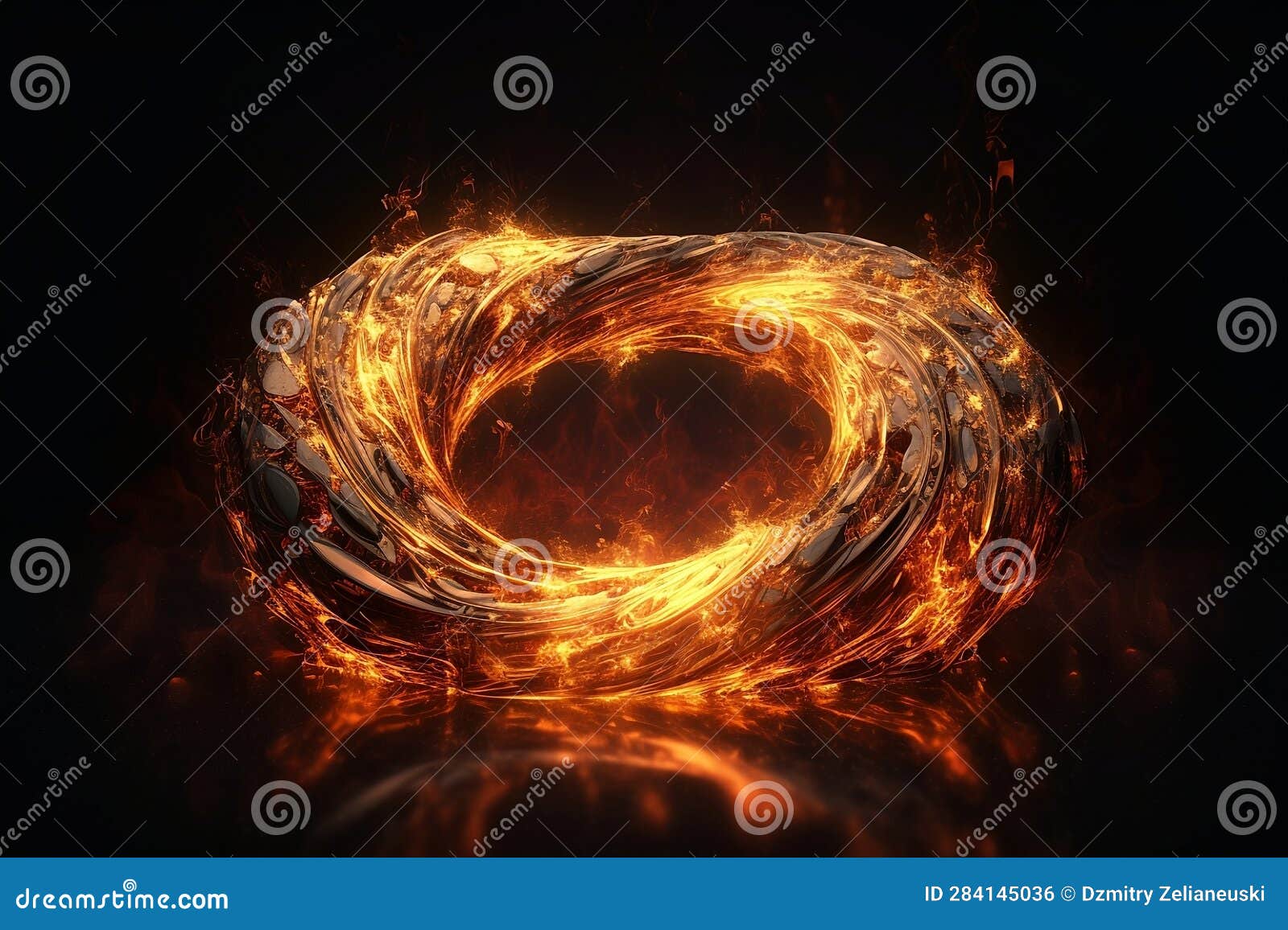 Fire Swirl Background. Generative AI. Stock Illustration - Illustration ...