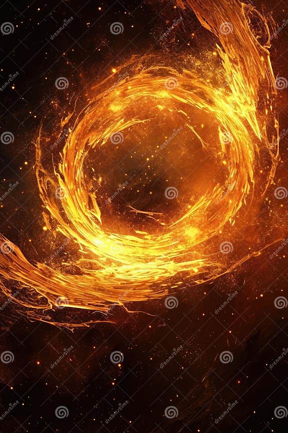 A fire swirl in space stock illustration. Illustration of fiery - 289901405