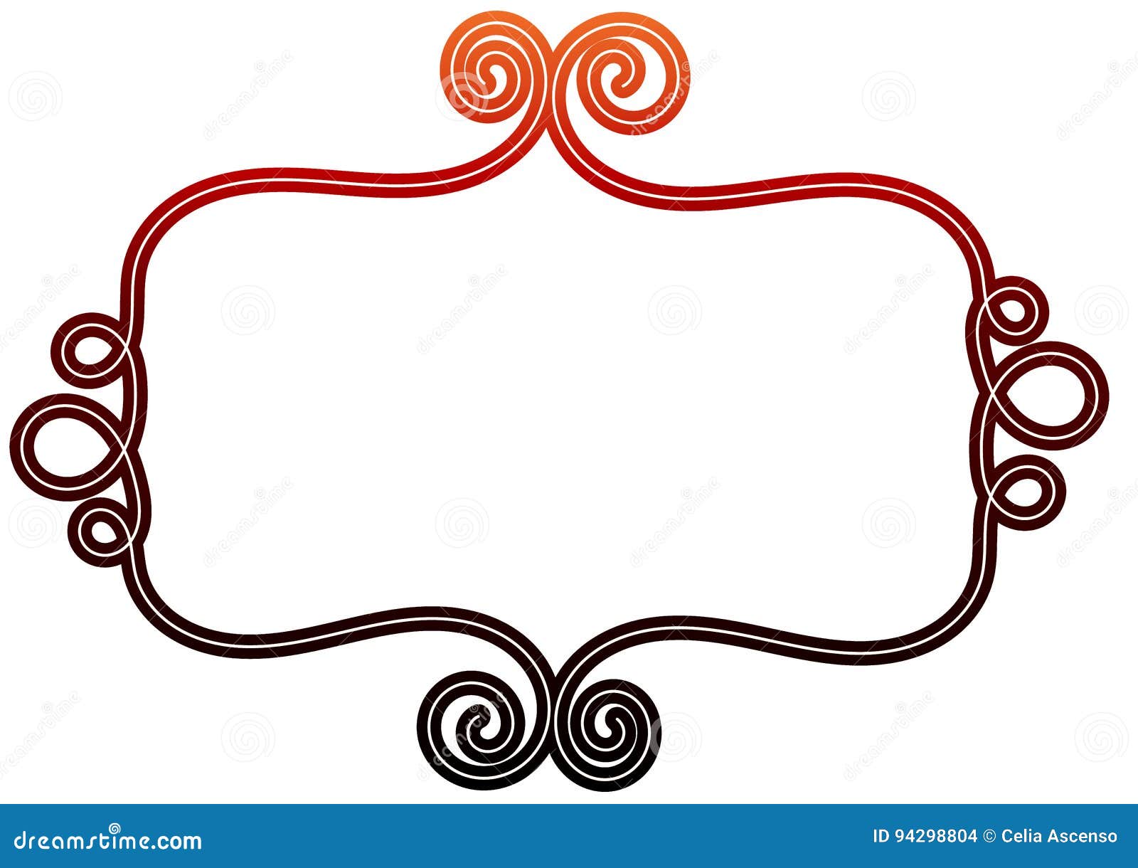 Fire Swirls Border Frame stock illustration. Illustration of frames ...