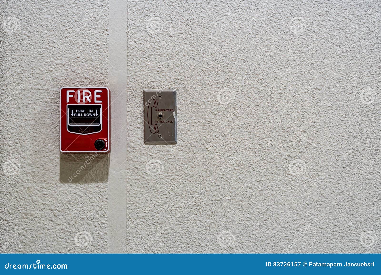 Fire switch on wall stock image. Image of alert, push - 83726157