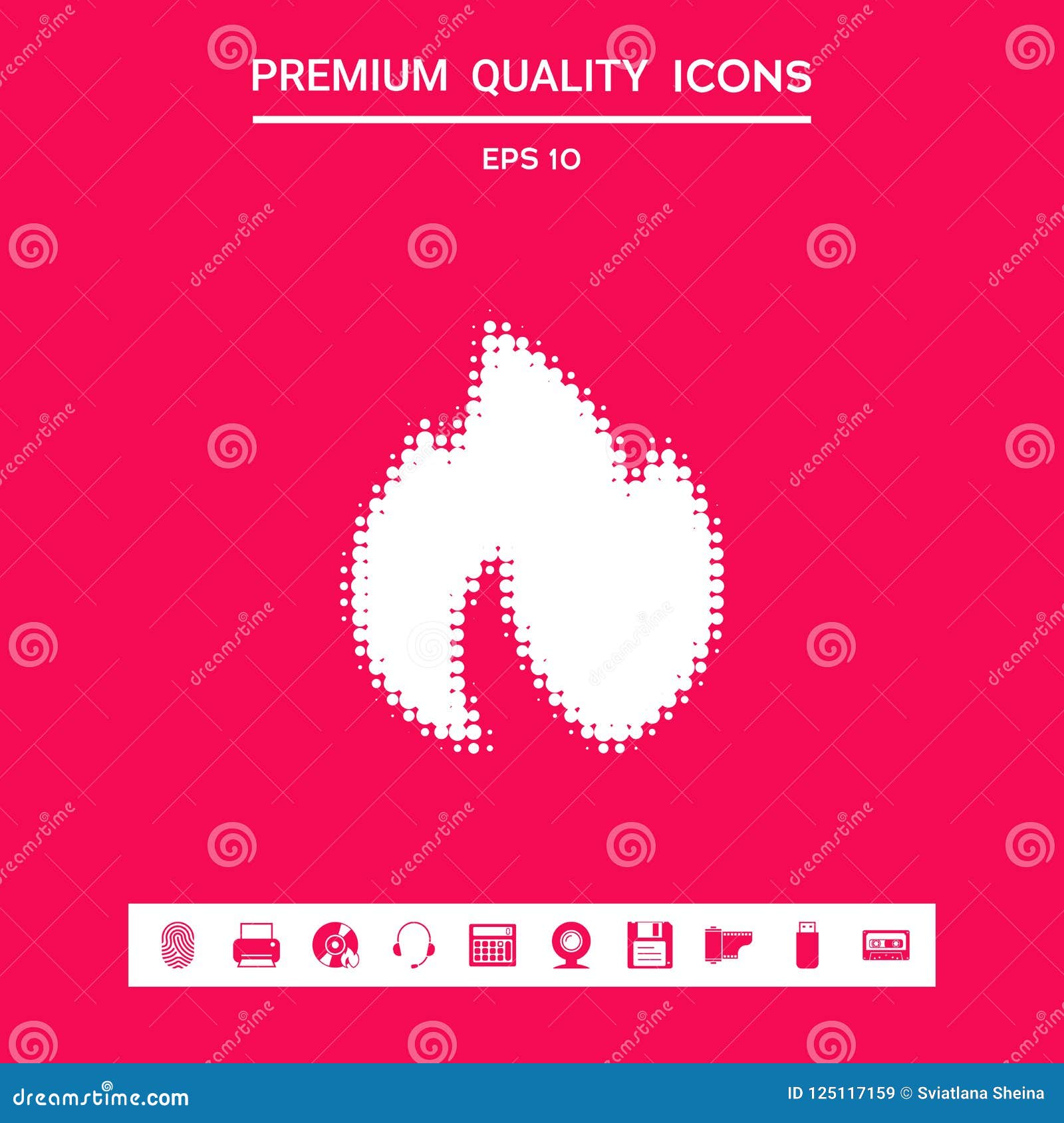 Fire, Flame - Halftone Logo. . Graphic Elements for Your Design Stock ...