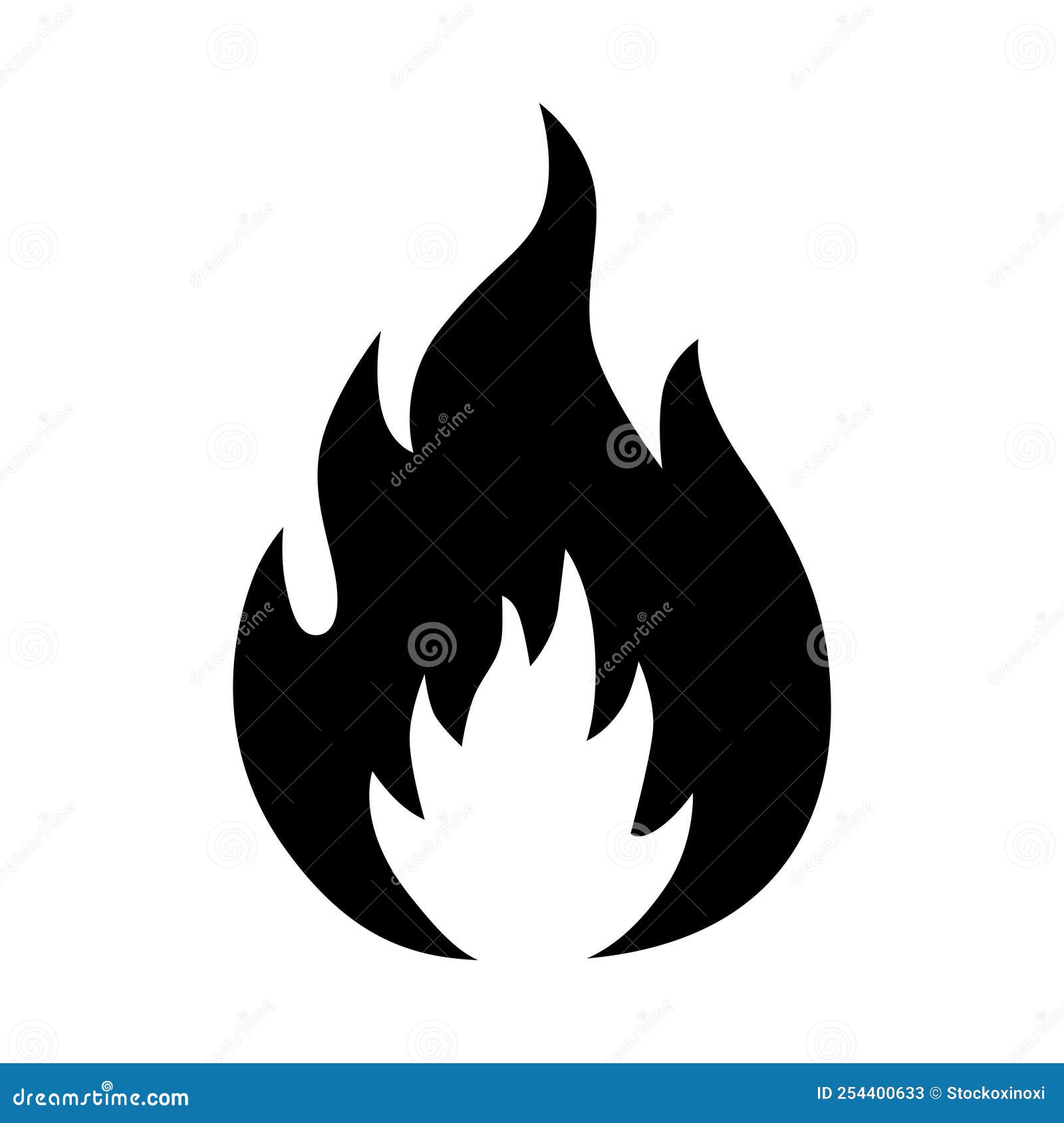 Fire Symbol Flame Shape Vector Icon Stock Vector - Illustration of ...