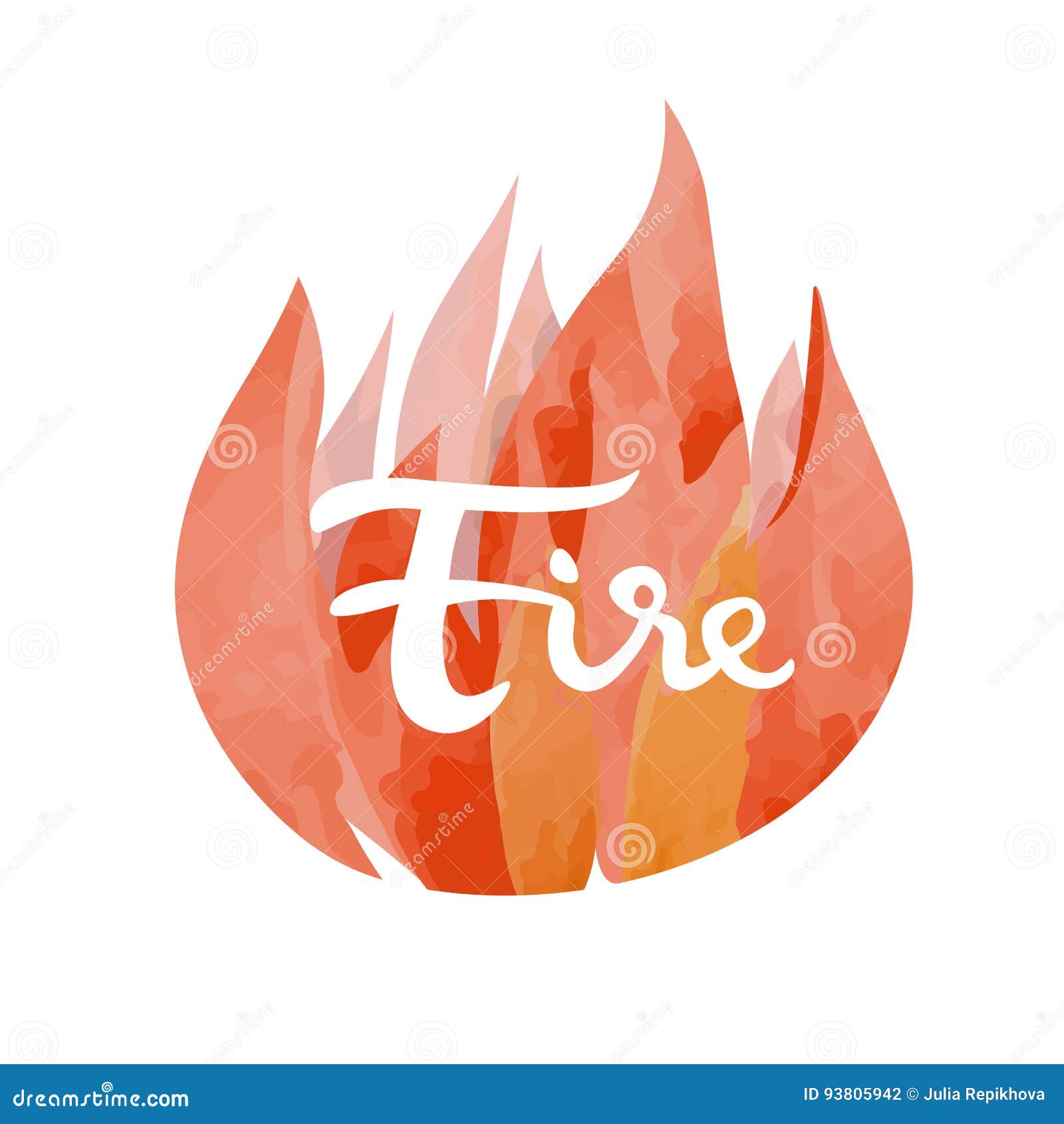 Fire Symbol of the Four Elements Stock Vector - Illustration of ideas ...