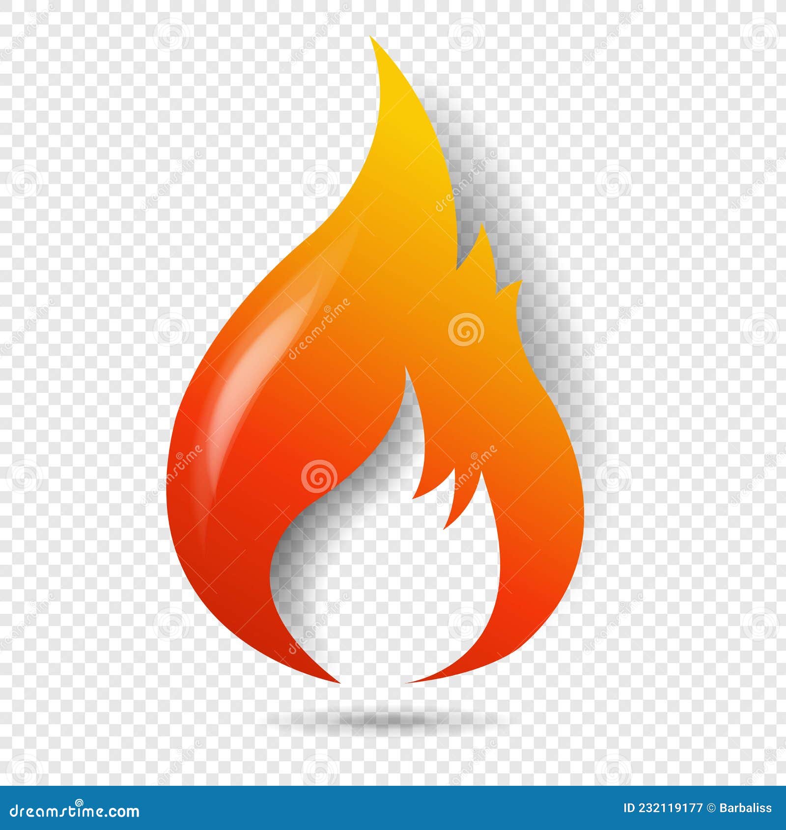 Fire Symbol Isolated Transparent Background Stock Vector - Illustration ...
