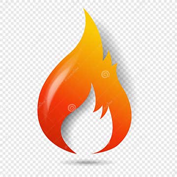 Fire Symbol Isolated Transparent Background Stock Vector - Illustration ...