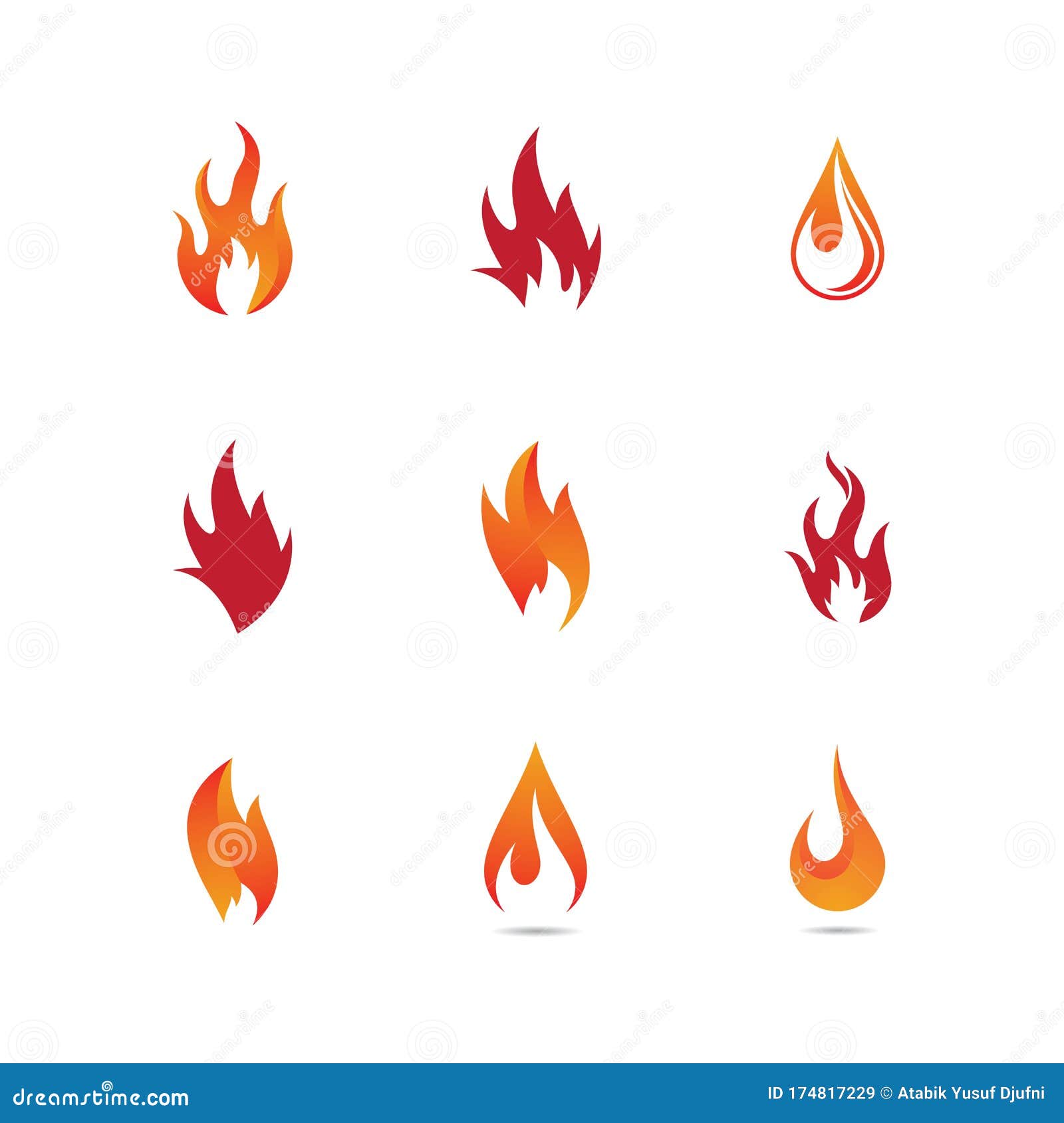 Fire symbol vector icon stock vector. Illustration of energy - 174817229