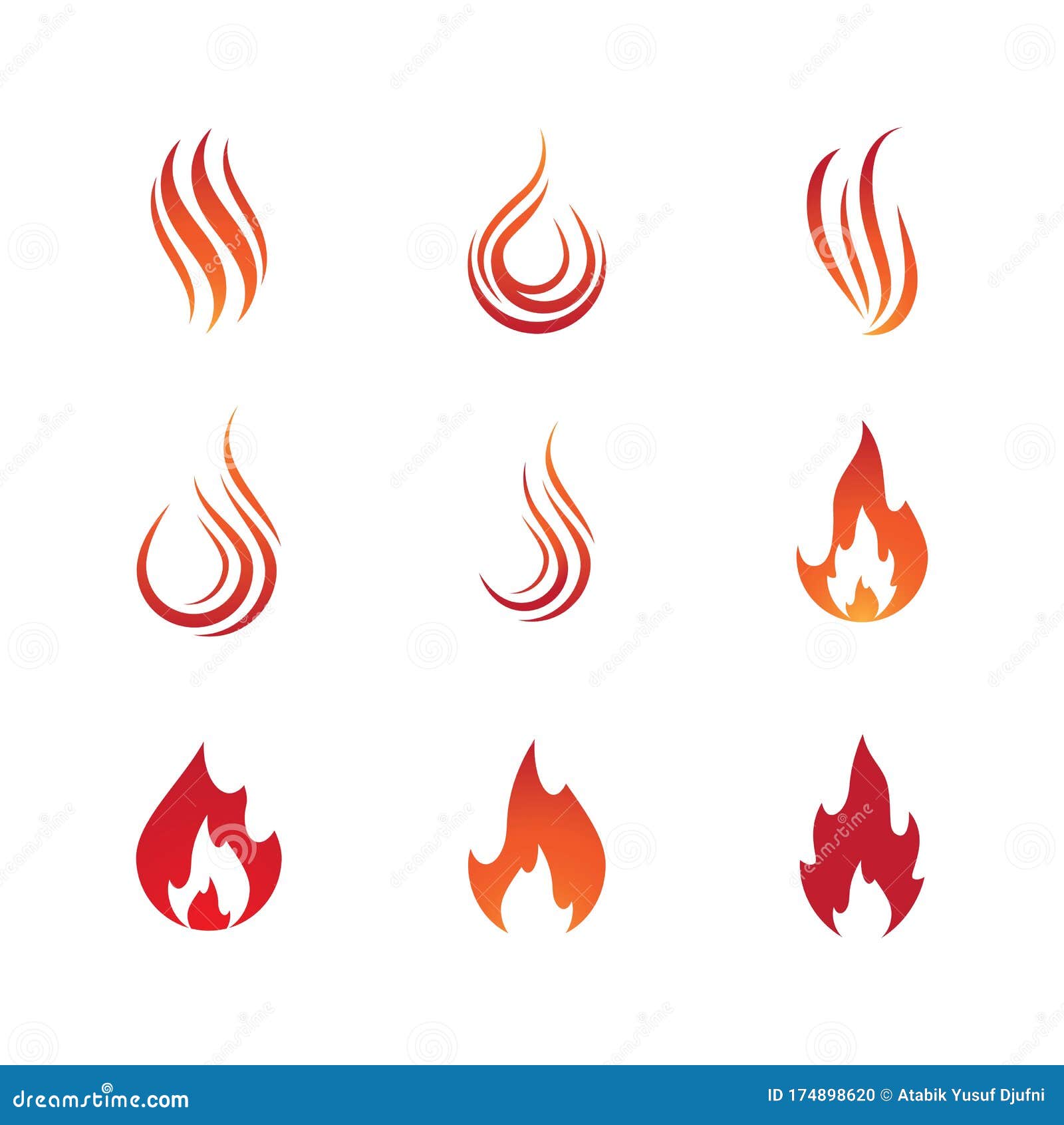 Fire symbol vector icon stock vector. Illustration of fire - 174898620