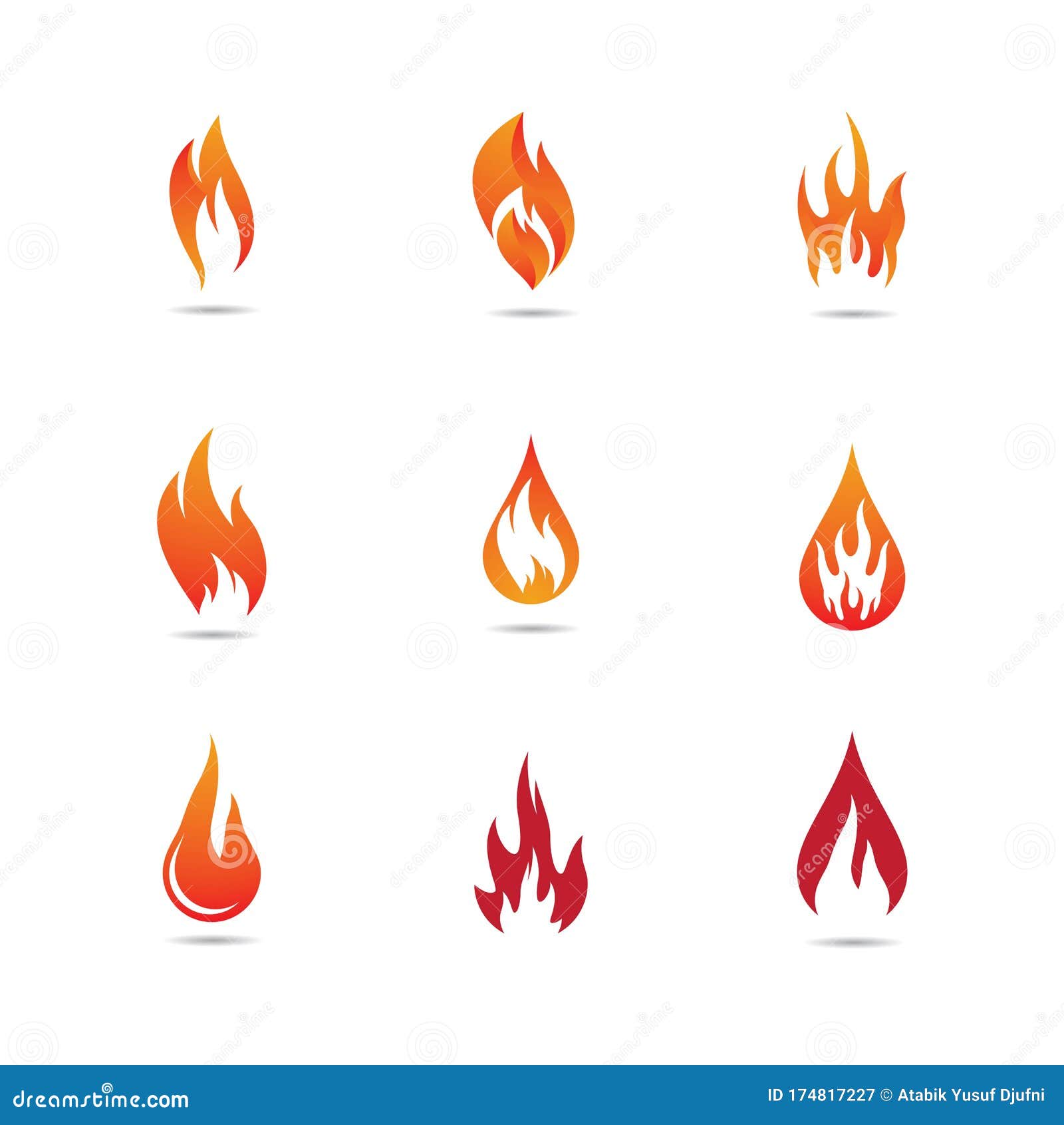 Fire symbol vector icon stock vector. Illustration of campfire - 174817227