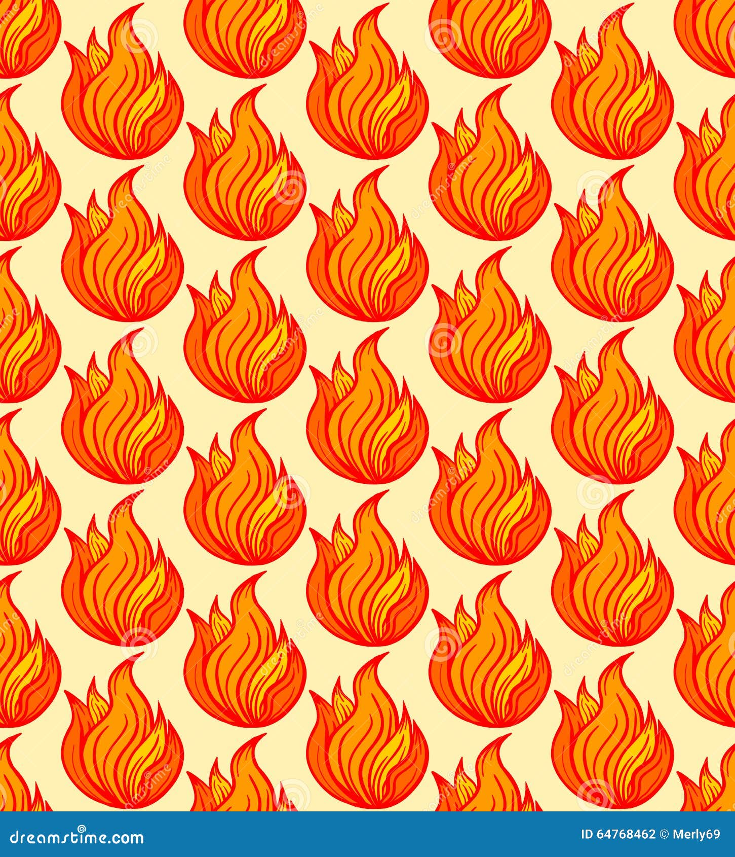 Fire Symbols Seamless Pattern. Vector Illustration Stock Vector ...
