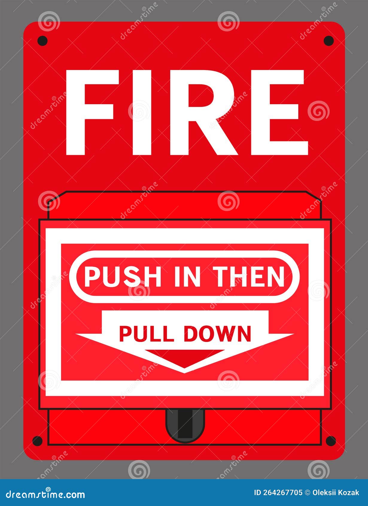 Fire System. Fire Alarm Box. Break the Red Detector of Signaling ...