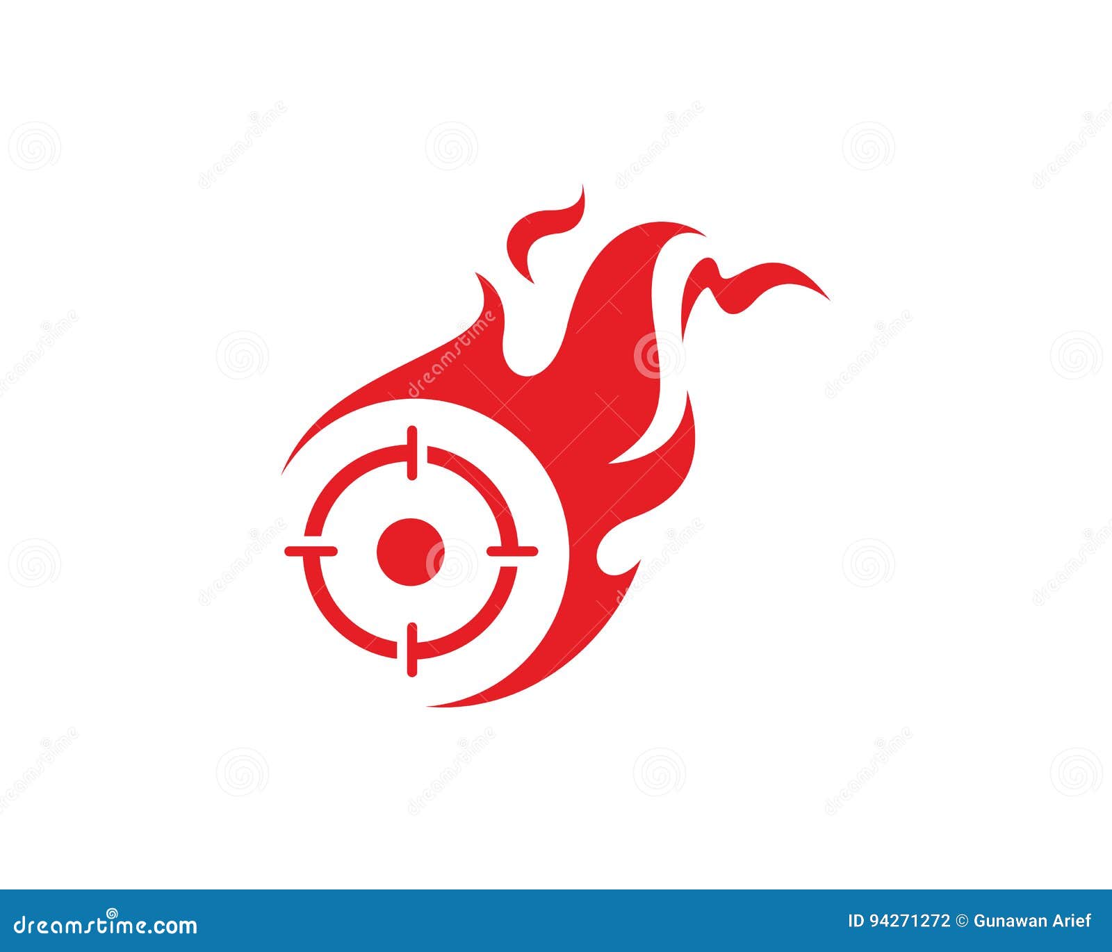 Fire Target Logo Template Design Vector, Emblem, Design Concept ...