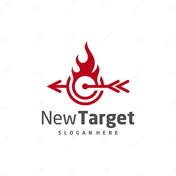 Fire Target Logo Vector Template, Creative Target Logo Design Concepts ...