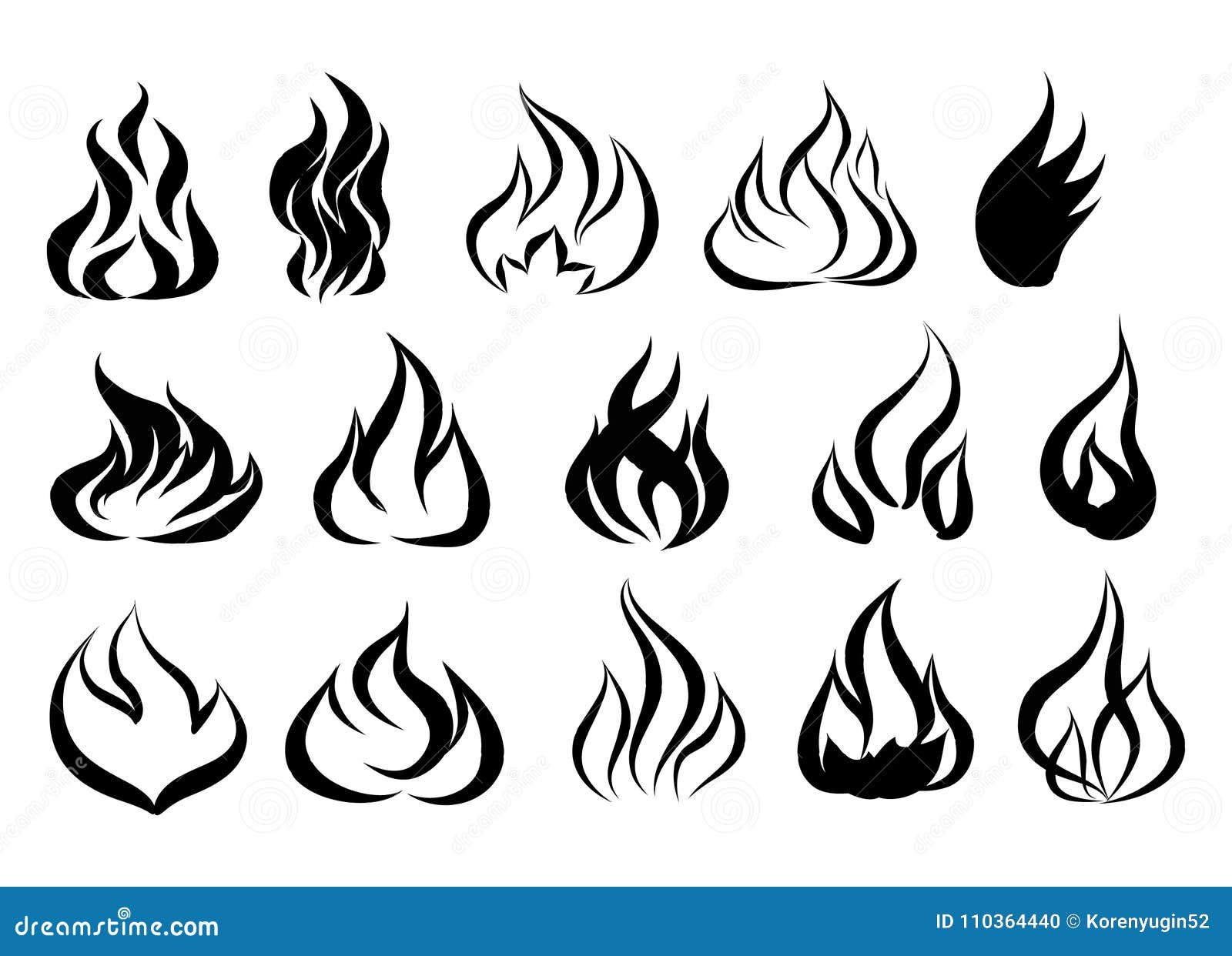 Fire Tattoo Vector. Fire Flames Tattoo Set Stock Vector - Illustration ... Fire Tattoo Vector. Fire Flames Tattoo Set Stock Vector - Illustration ...