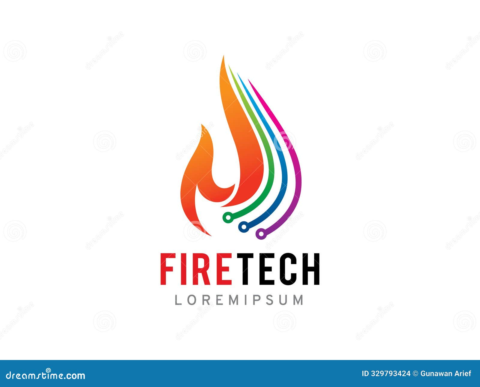 Fire Tech Logo Symbol or Icon Template Stock Illustration ...