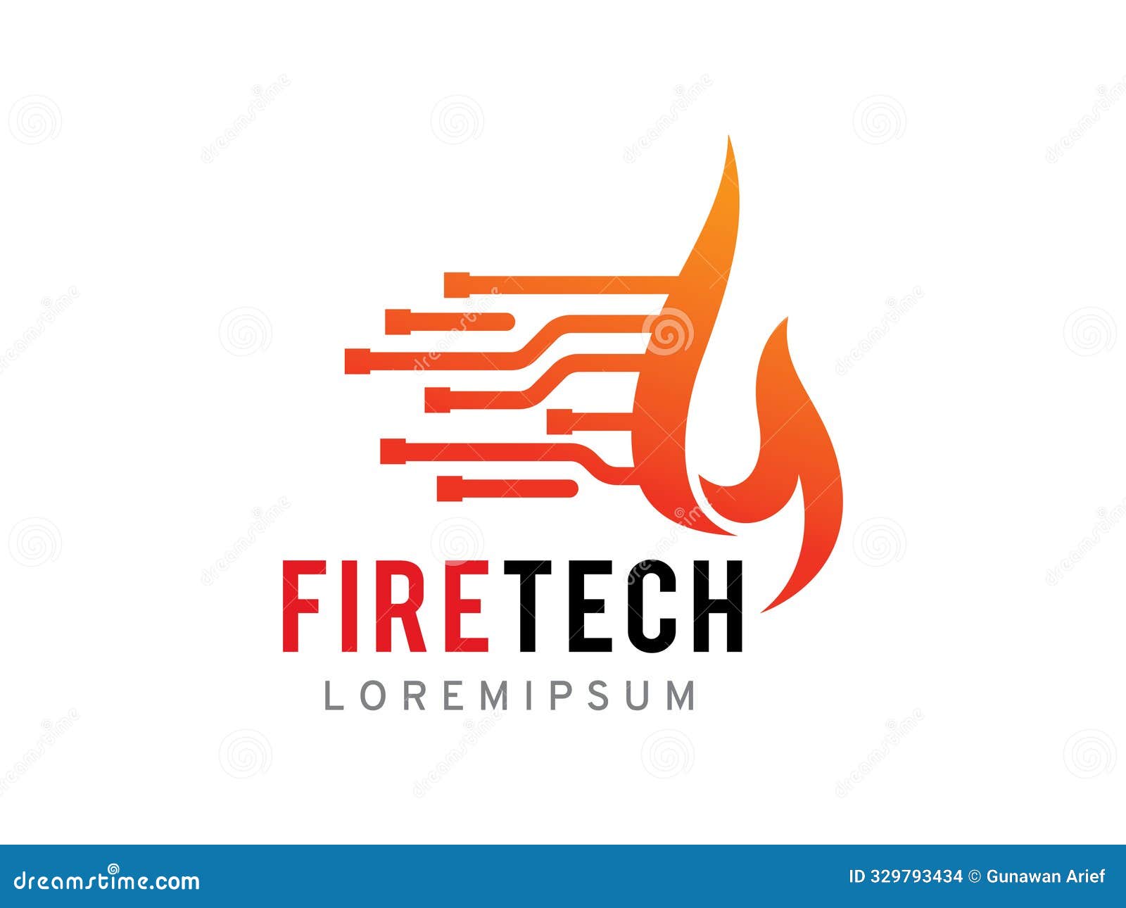 Fire Tech Logo Symbol or Icon Template Stock Illustration ...