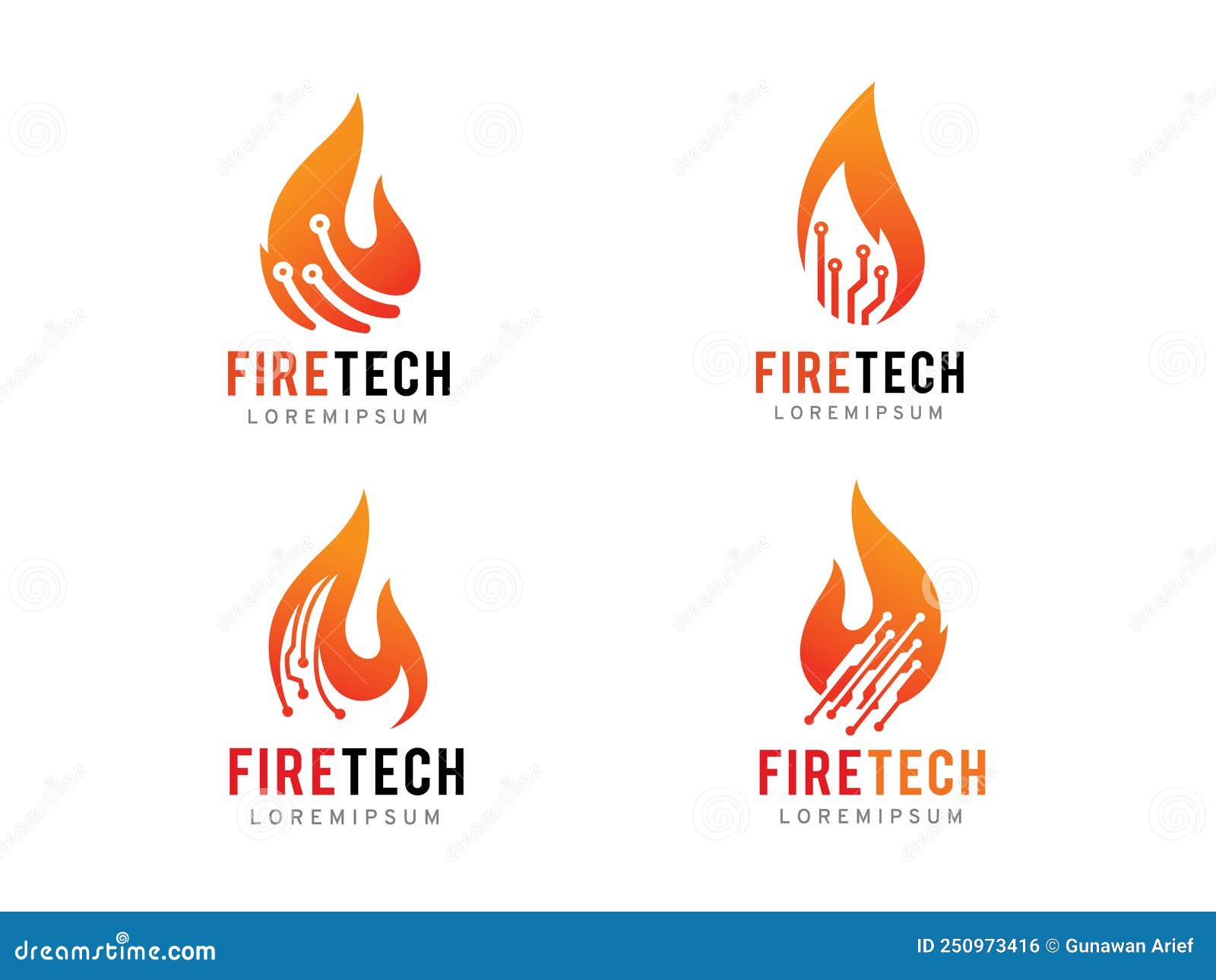 Fire Technology Logo Symbol or Icon Template Stock Vector ...