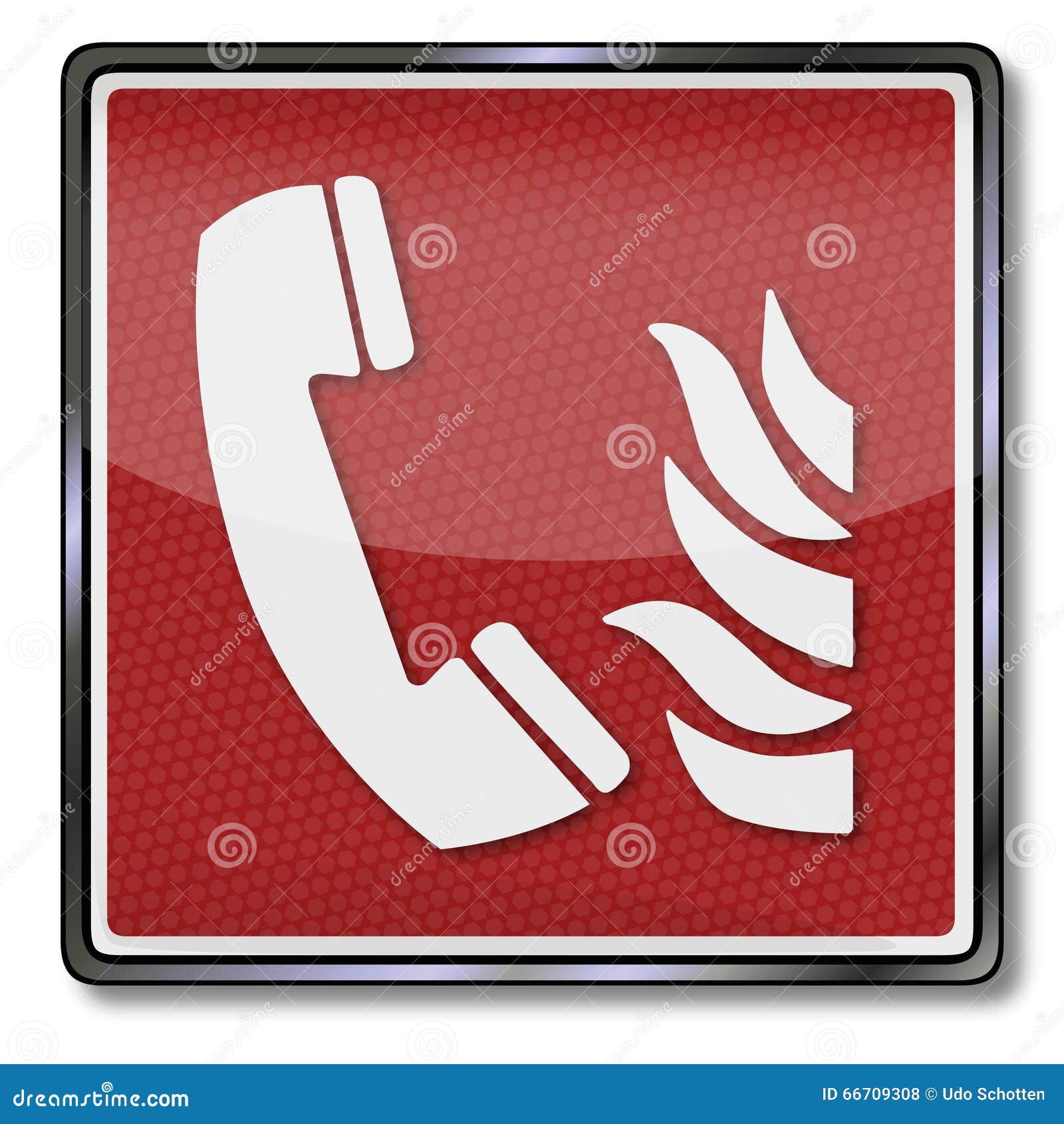 Fire telephone stock vector. Illustration of pictogram - 66709308