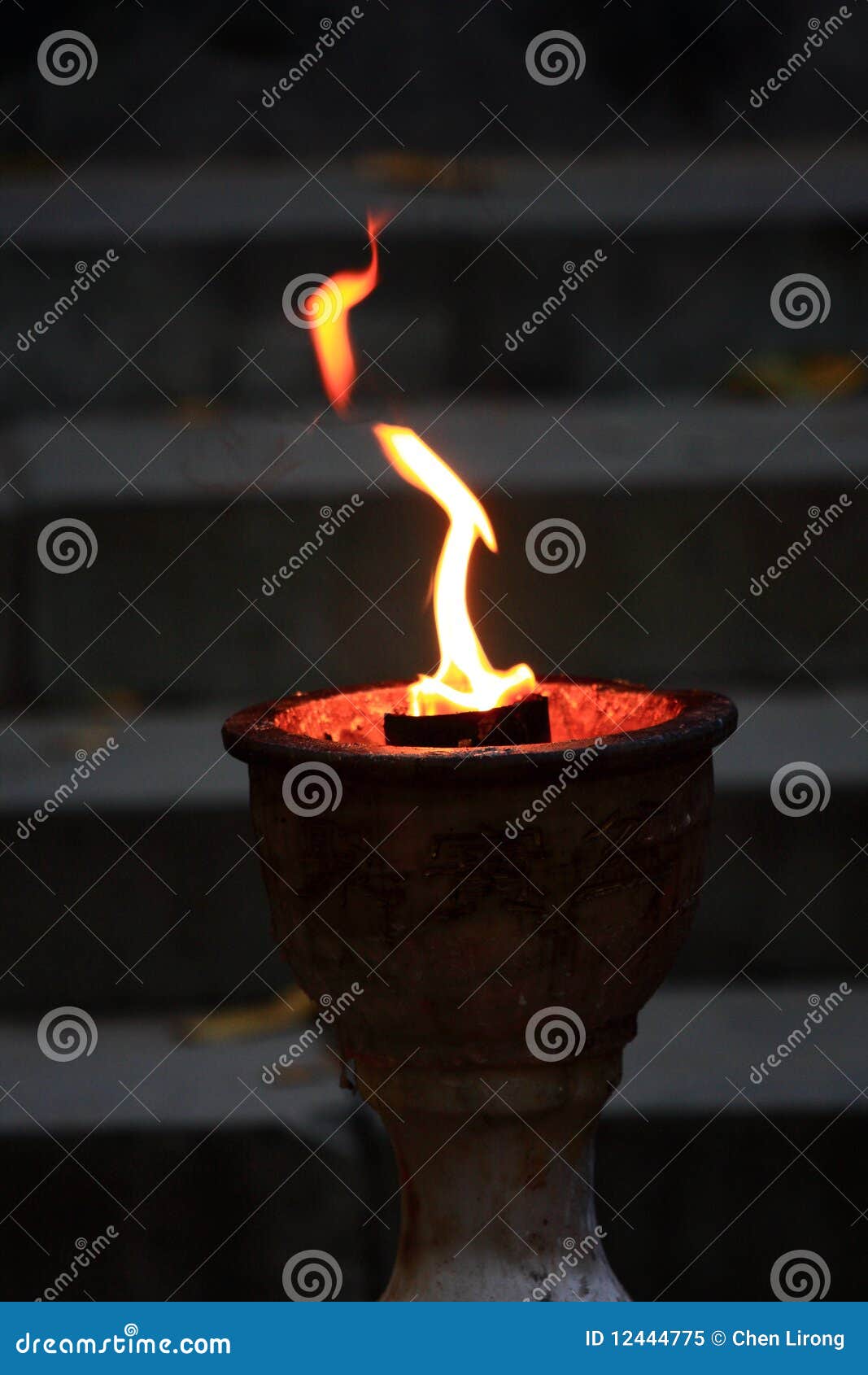 The fire in the temple stock image. Image of abstract - 12444775