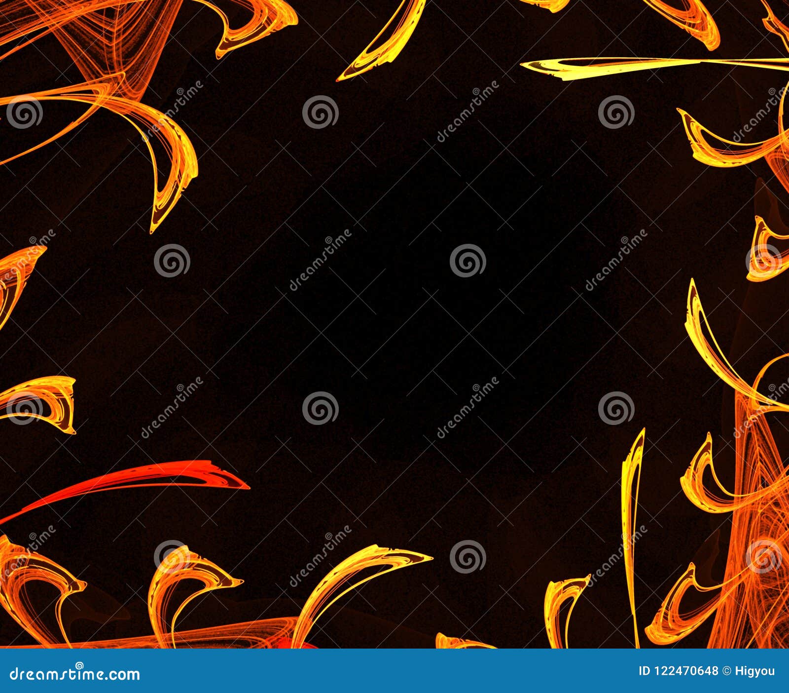 Fire Curve Loop Frame Background Stock Illustration - Illustration of ...