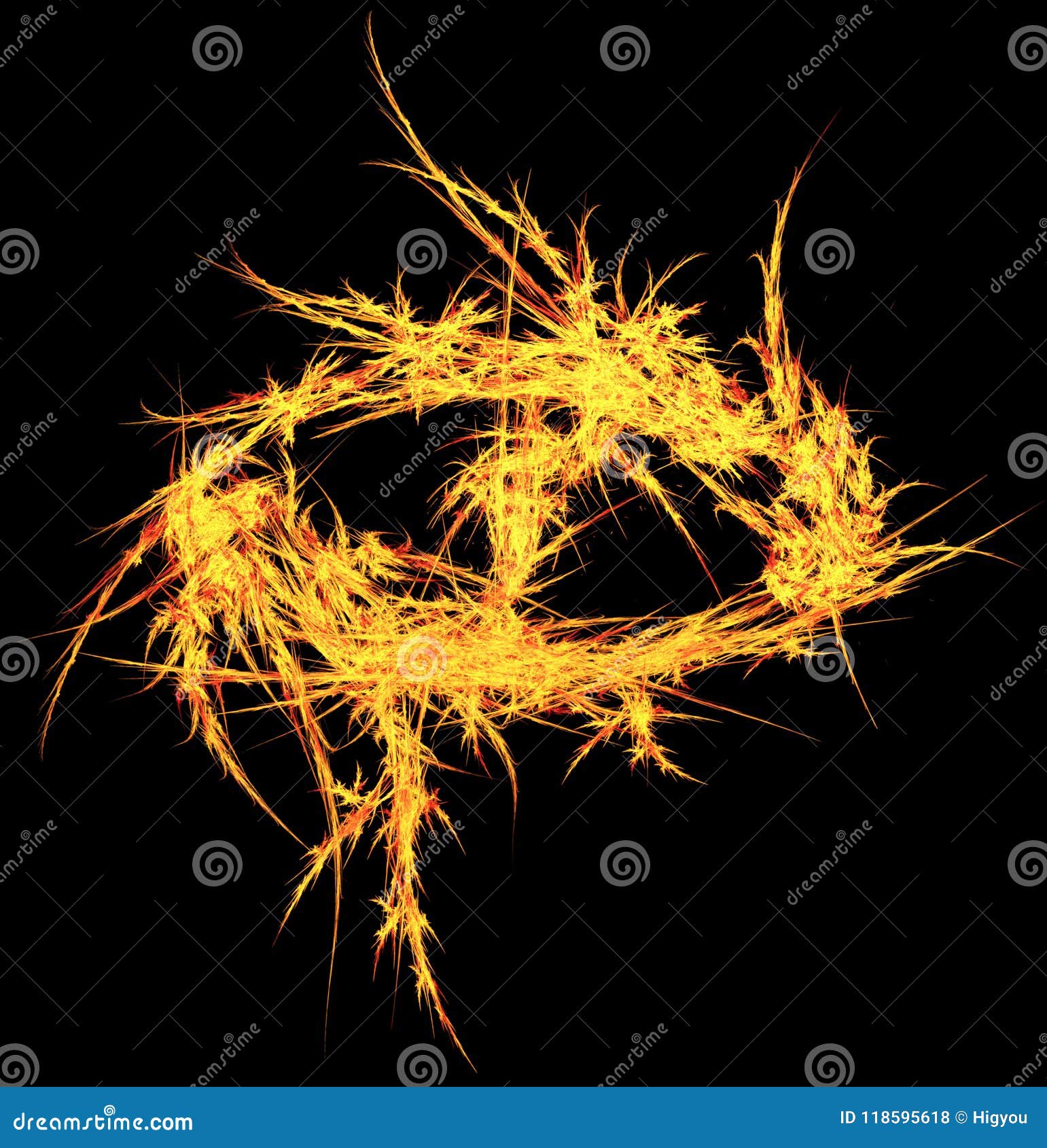 Fire Tendril Eye stock illustration. Illustration of abstract - 118595618