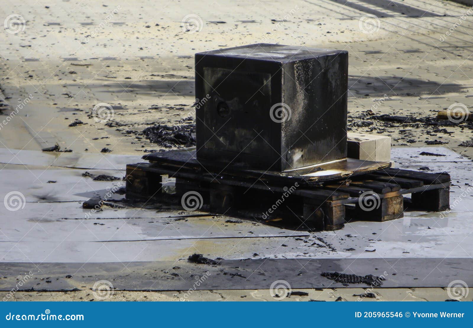 Fire testing of a safe. stock photo. Image of wall, vehicle - 205965546
