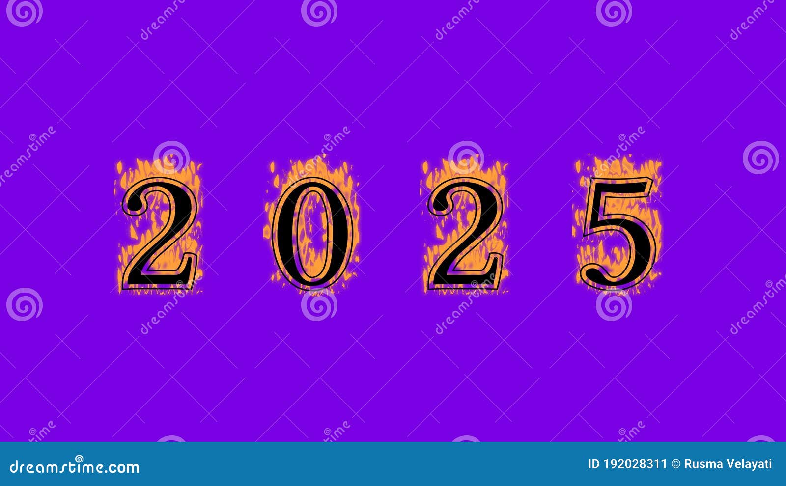 2025 Fire Text Effect Violet Background Stock Video - Video of graphic ...