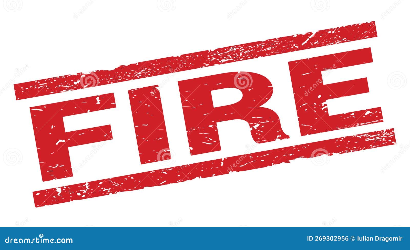 FIRE Text on Red Rectangle Stamp Sign Stock Illustration - Illustration ...