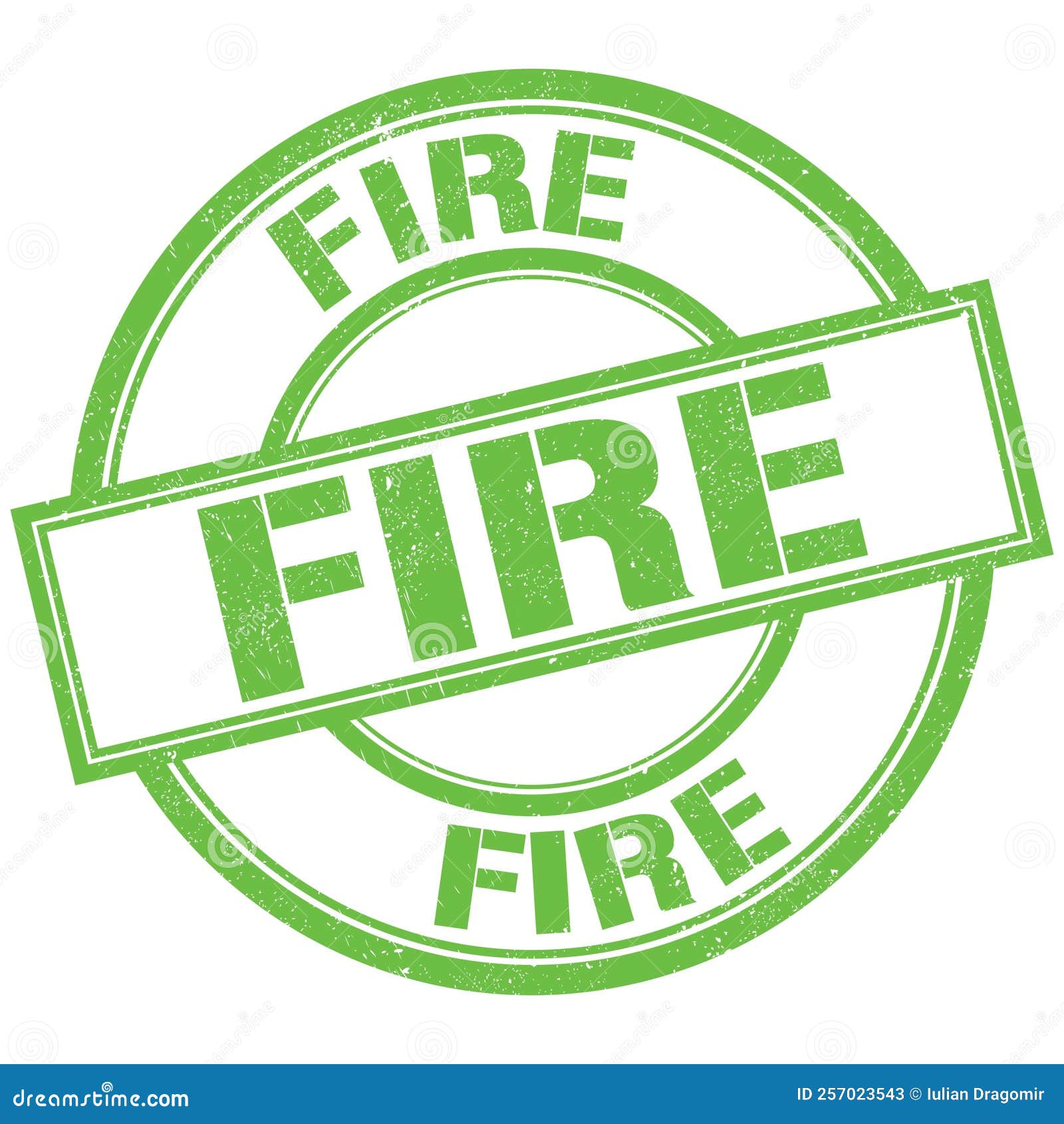 FIRE Text Written on Green Stamp Sign Stock Illustration - Illustration ...