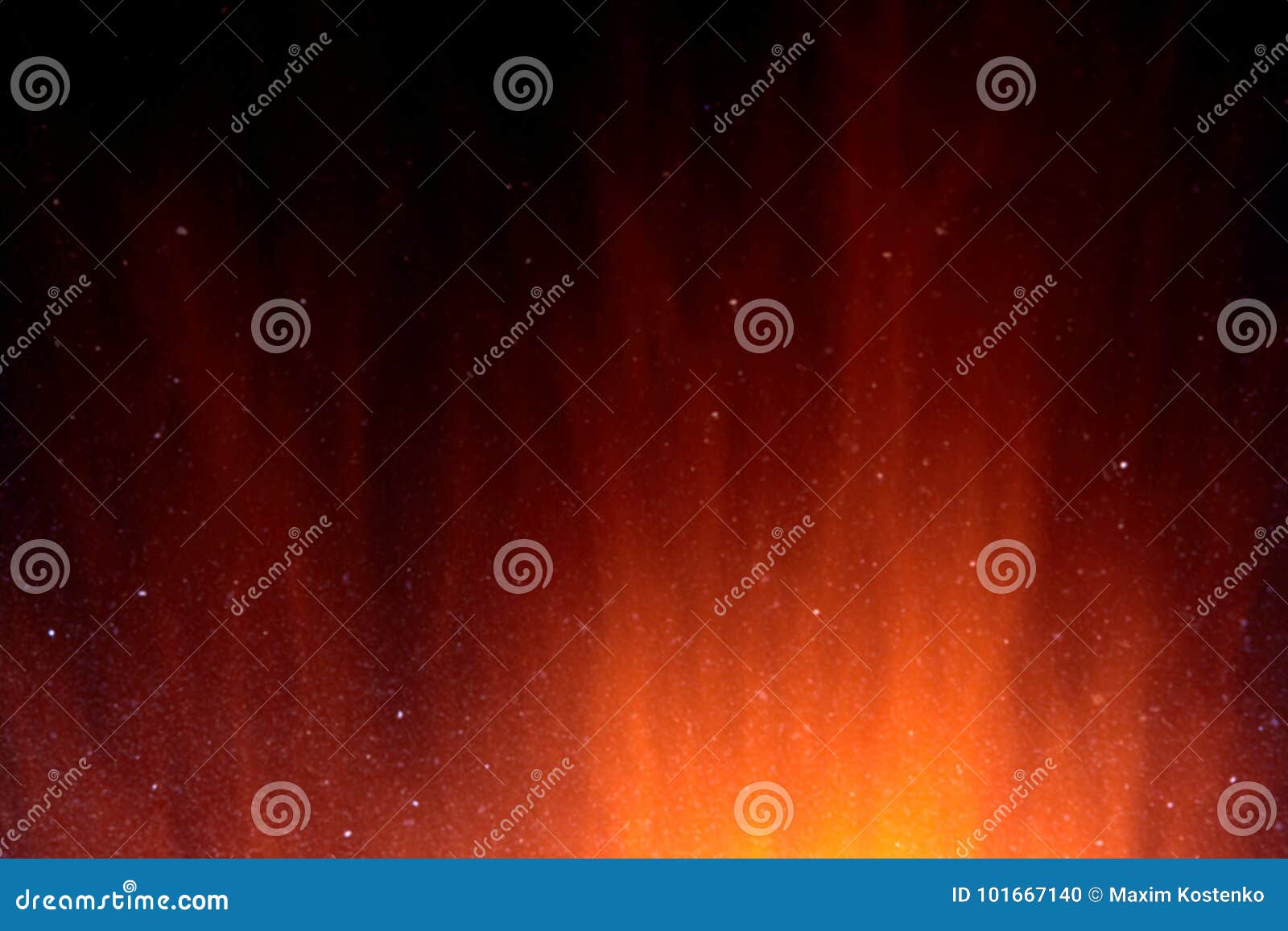 Fire Texture Isolated On Black Background. Fire Flames On Black ...