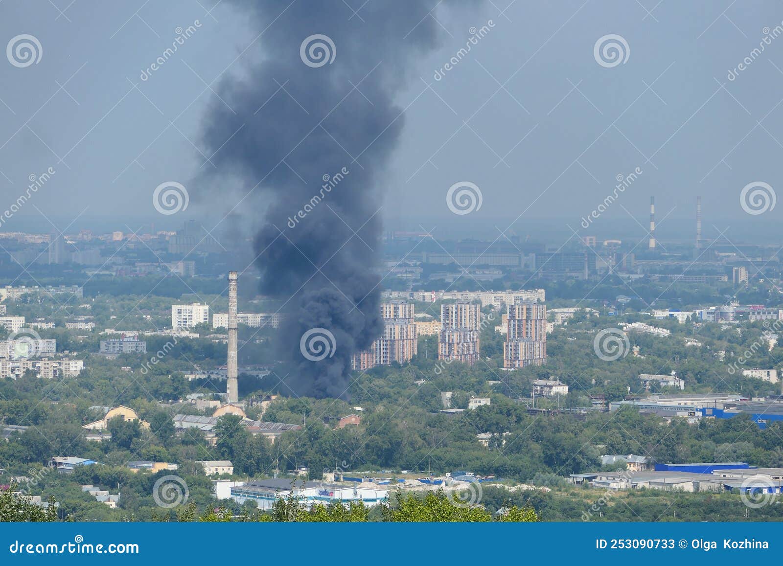 Fire, Thick Black Smoke From The Fire. Explosion And Fire At The Plant ... Fire, Thick Black Smoke From The Fire. Explosion And Fire At The Plant ...