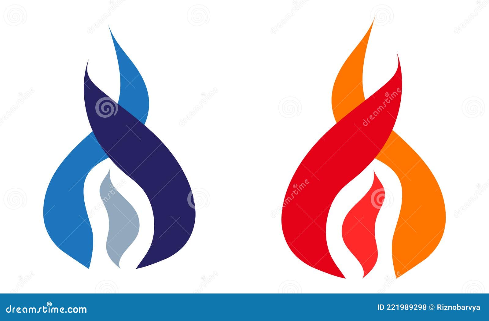 Fire With Three Tongues Of Flame - Icon Vector Illustration ...