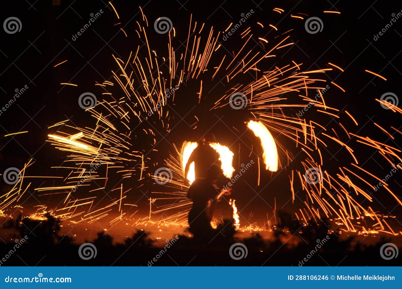 Fire Throwing stock photo. Image of sparkler, fireworks - 288106246