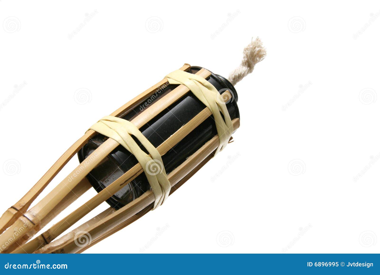 Fire Torch Flame In Tropical Palm Tree Jungle Royalty-Free Stock ...