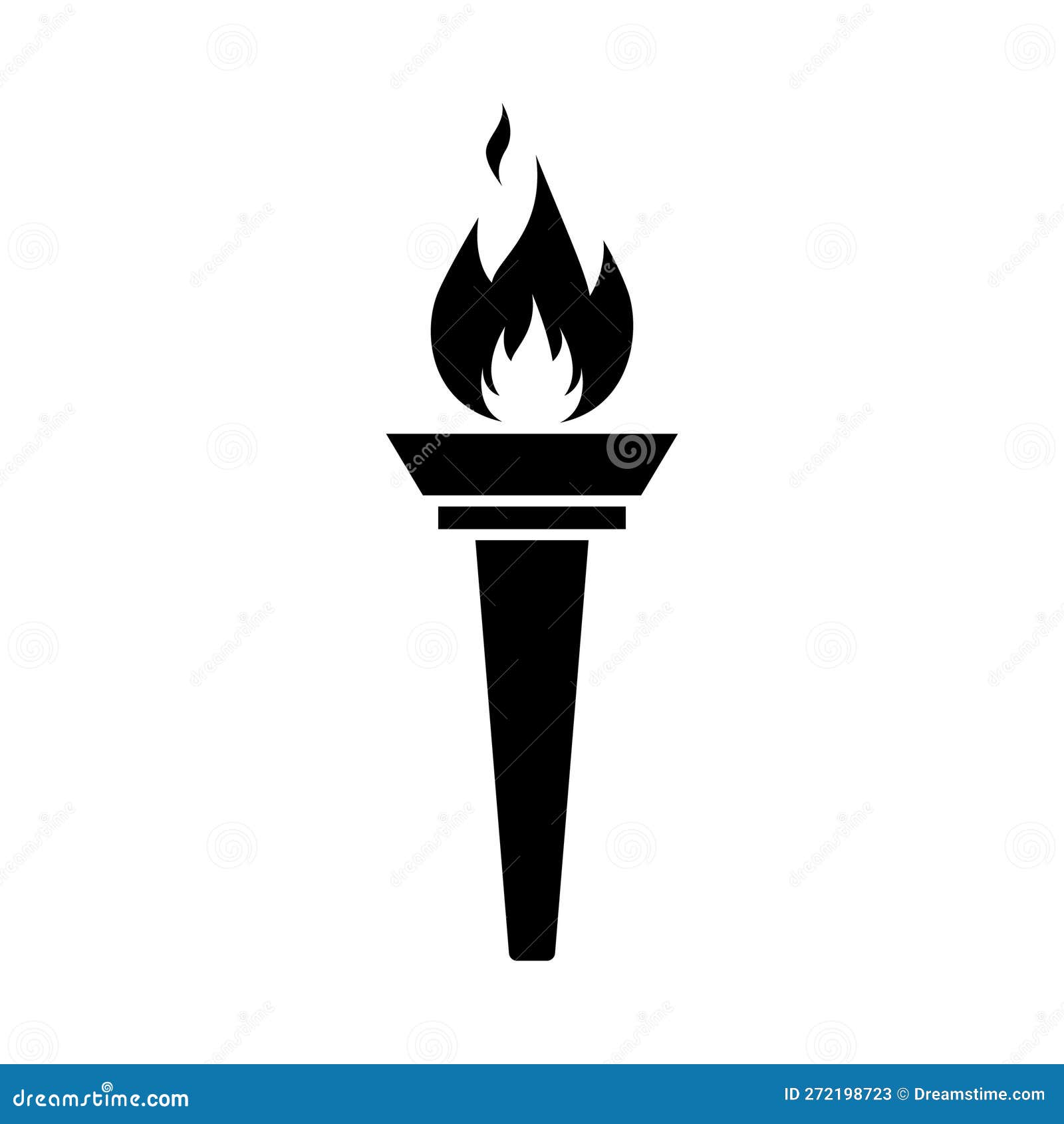 Fire Torch Icon Vector Illustration in Clipart Concept Stock Vector ...
