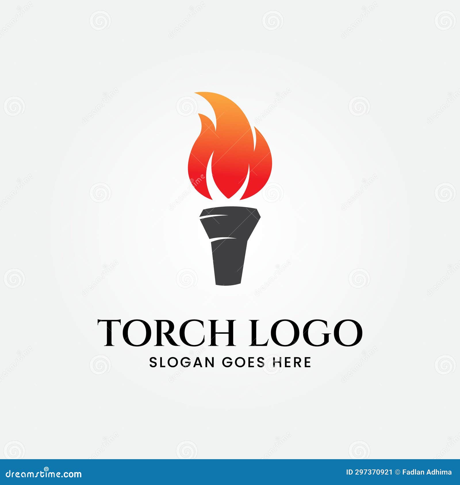 Fire Torch Logo Vector Illustration Design Line Art Logo Minimalist ...