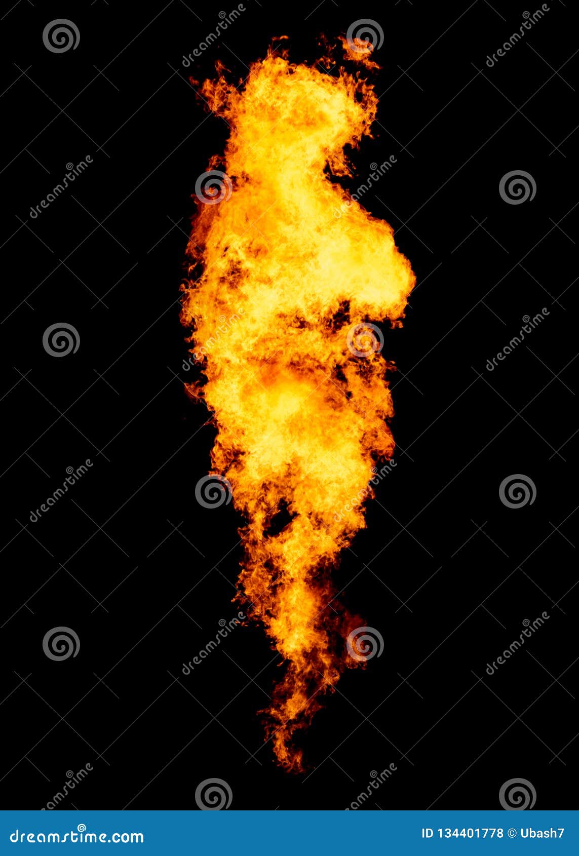 Fire Tornado, Flame Isolated on Black Stock Photo - Image of alight ...