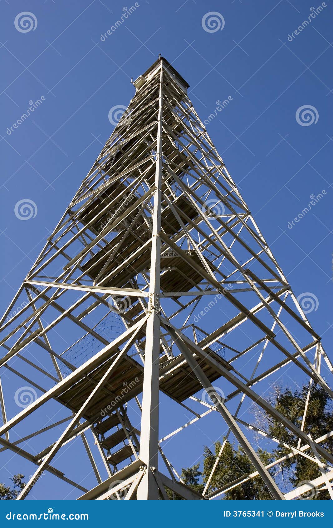 Fire tower Angle stock image. Image of stairs, forest - 3765341
