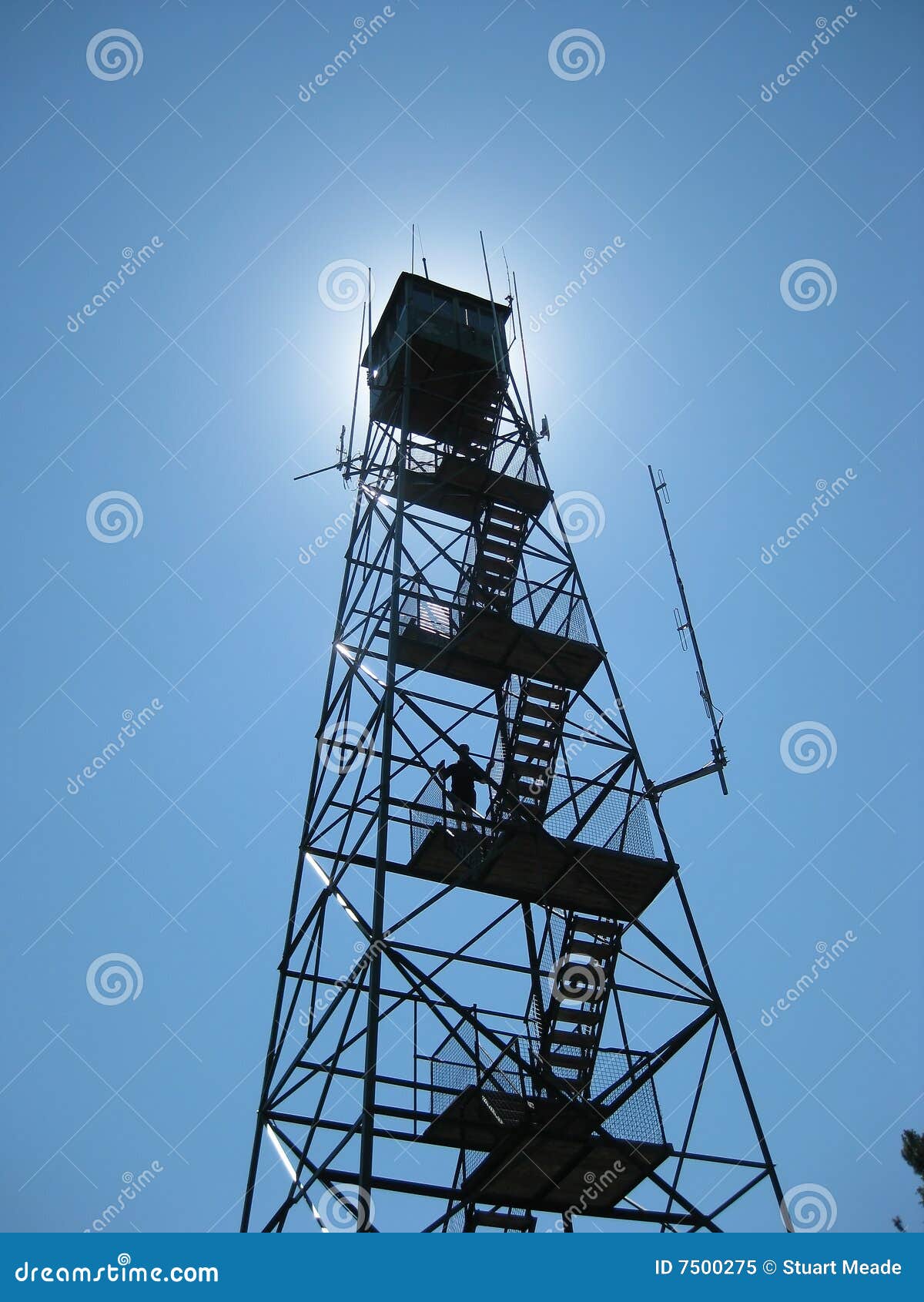 Fire Tower. Ancient Central Fire Tower And Fire Station Building. Stock ...
