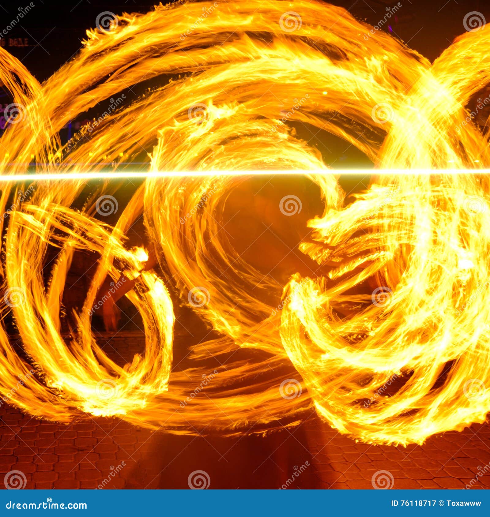 Fire traces of the show stock image. Image of entertainment - 76118717