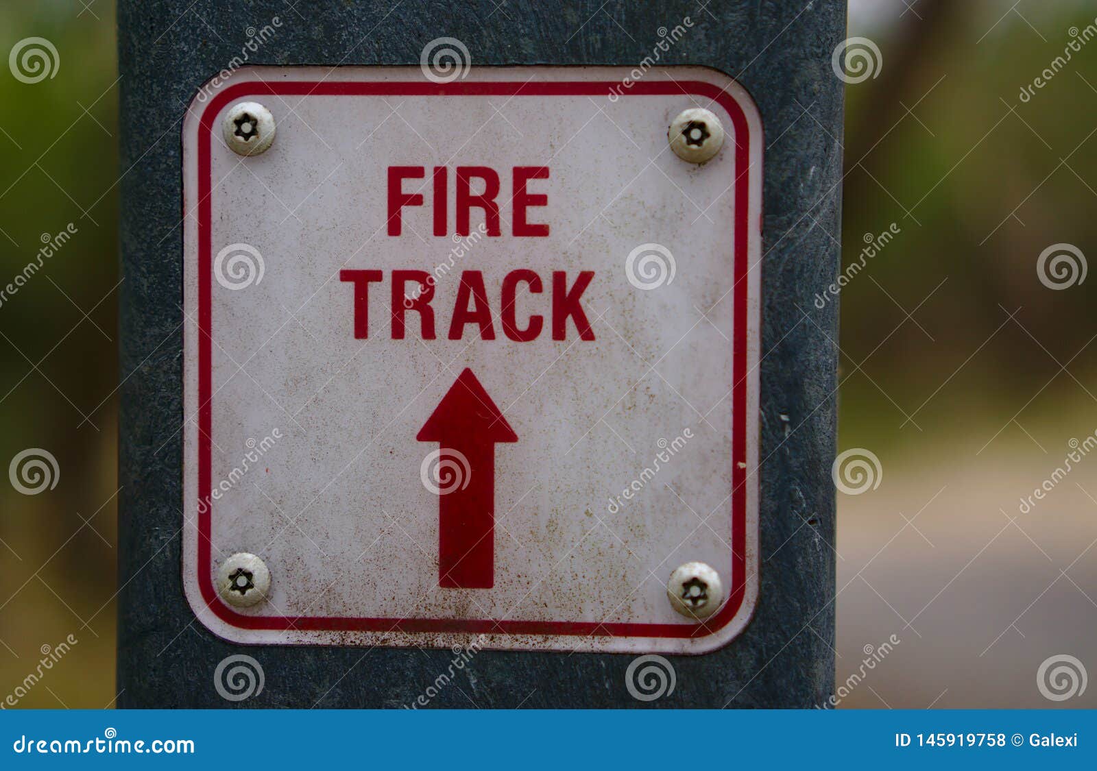 Fire track sign stock photo. Image of flame, sign, pathway - 145919758