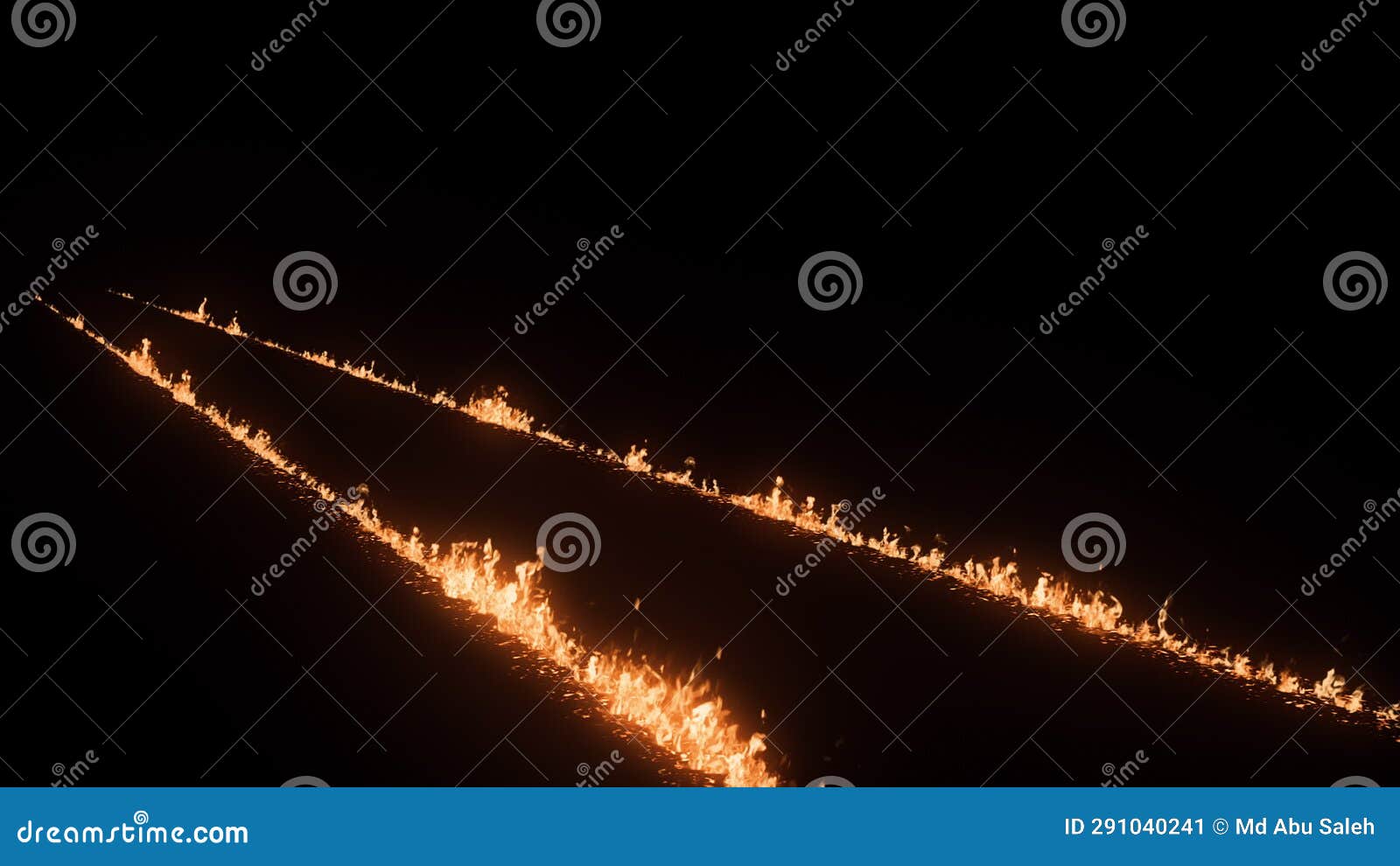 Fire Trail. Burning Trail. Fire Trail on Road Stock Video - Video of ...