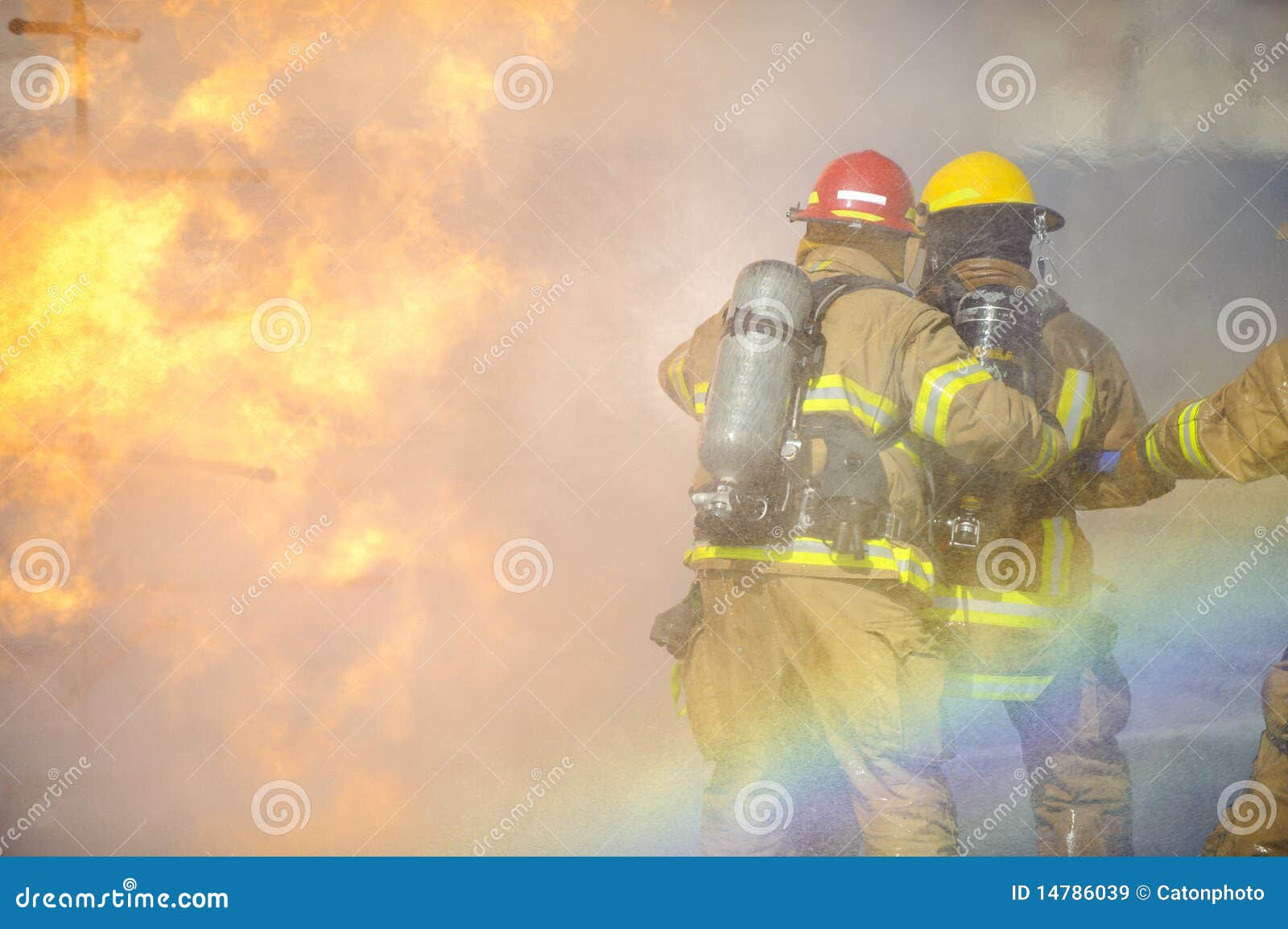 Fire training exercise stock image. Image of building - 14786039