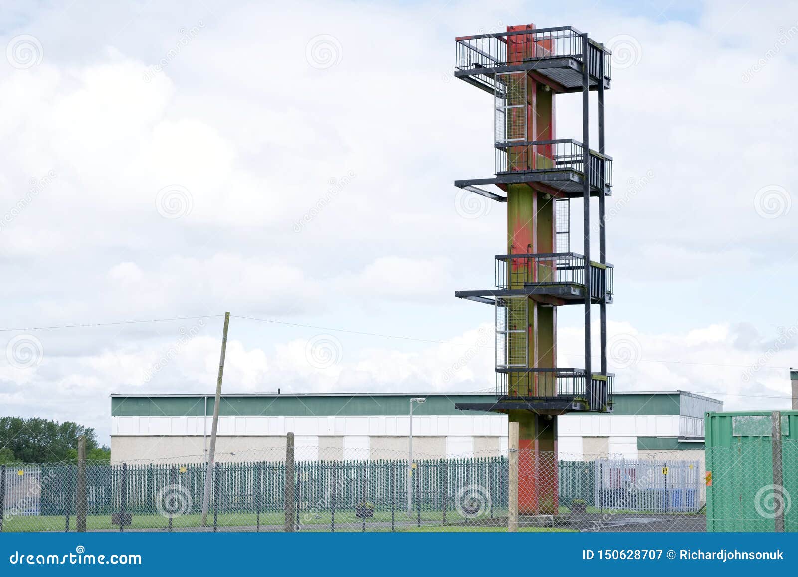 Fire Training Practice Assault Course Tower for Fireman Stock Image ...