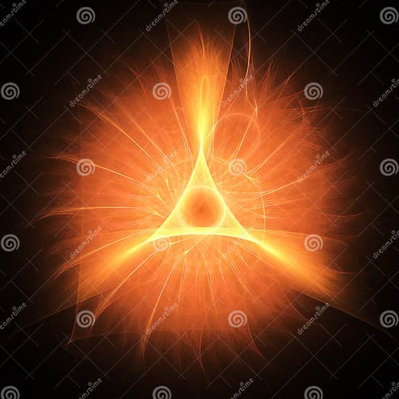 Fire triangle stock illustration. Illustration of curve - 1130539