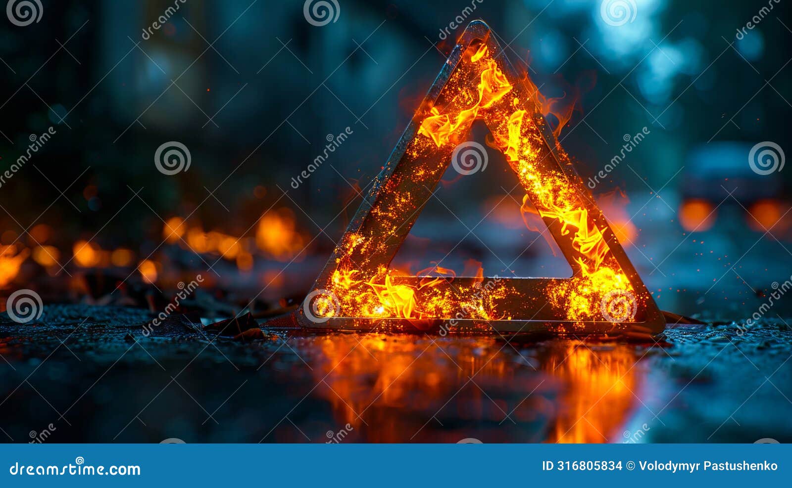 Fire Triangle Stock Image | CartoonDealer.com #88892935