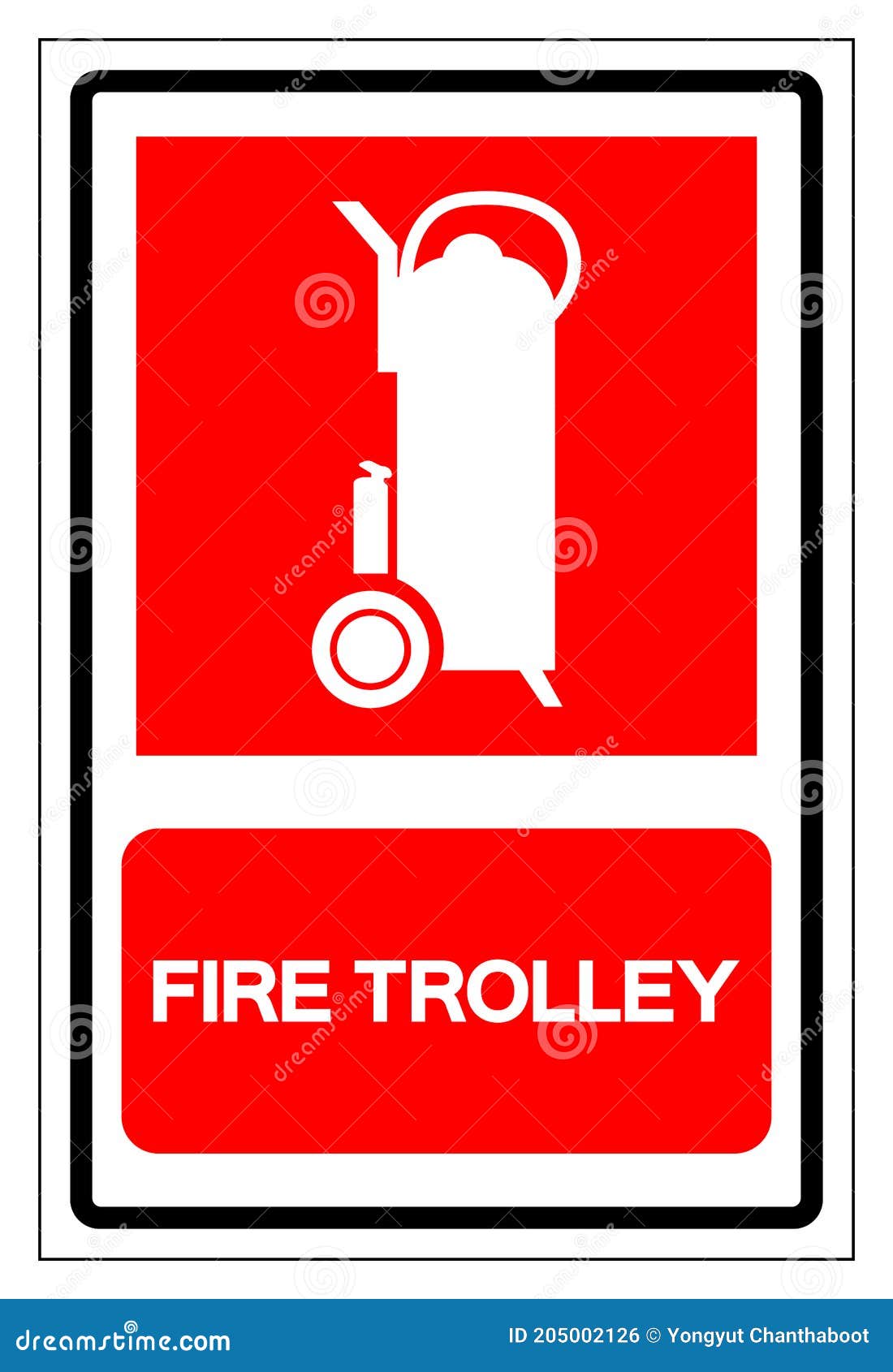 Fire Trolley Symbol Sign ,Vector Illustration, Isolate on White ...